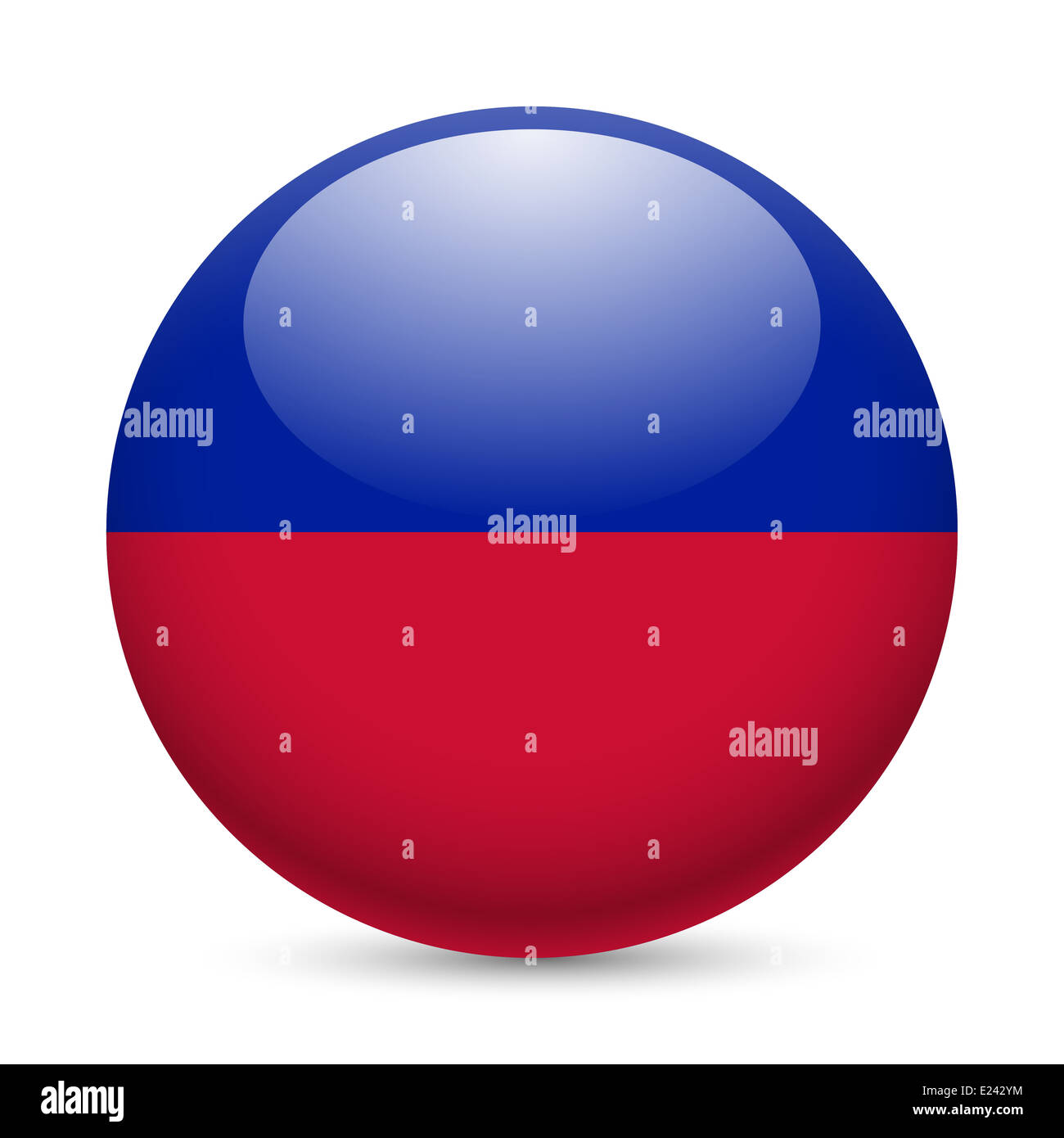 Flag of Haiti as round glossy icon. Button with Haitian flag Stock ...
