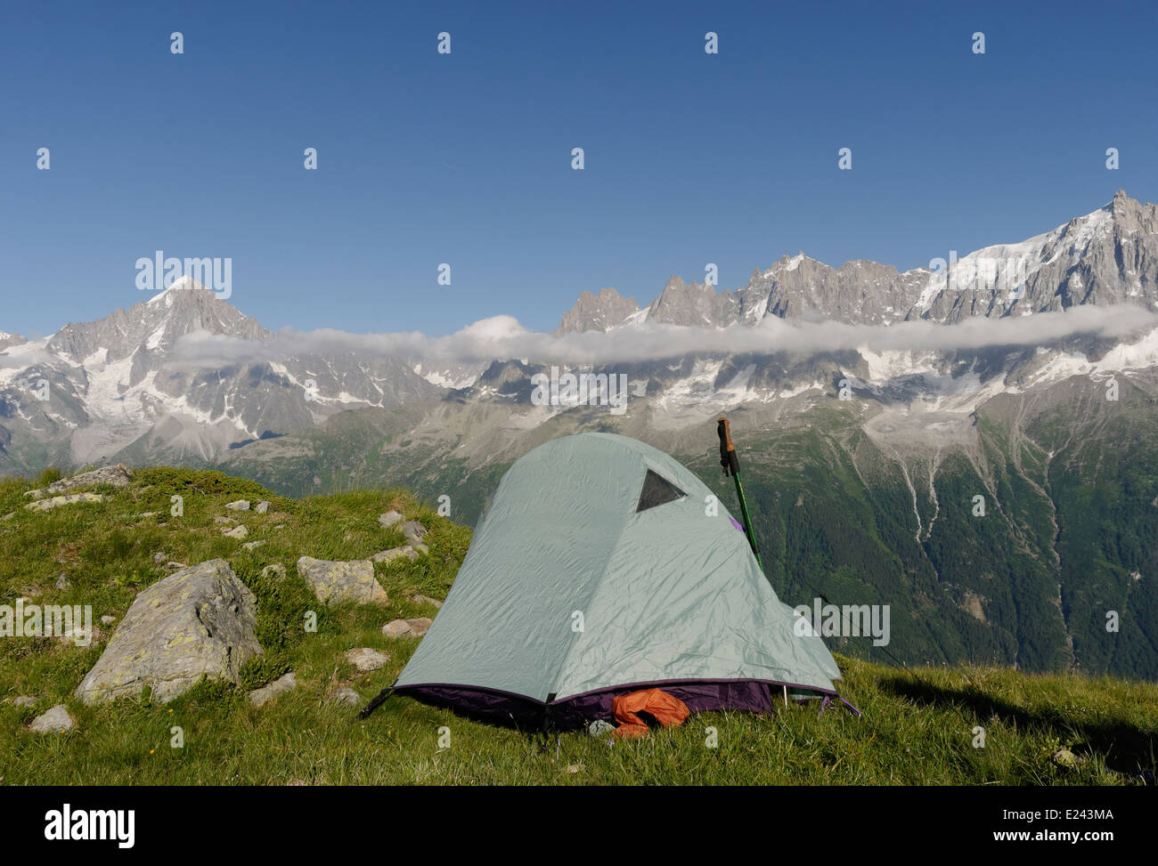 Wild camping on le Brevent in the French Alps with the Mont Blanc ...