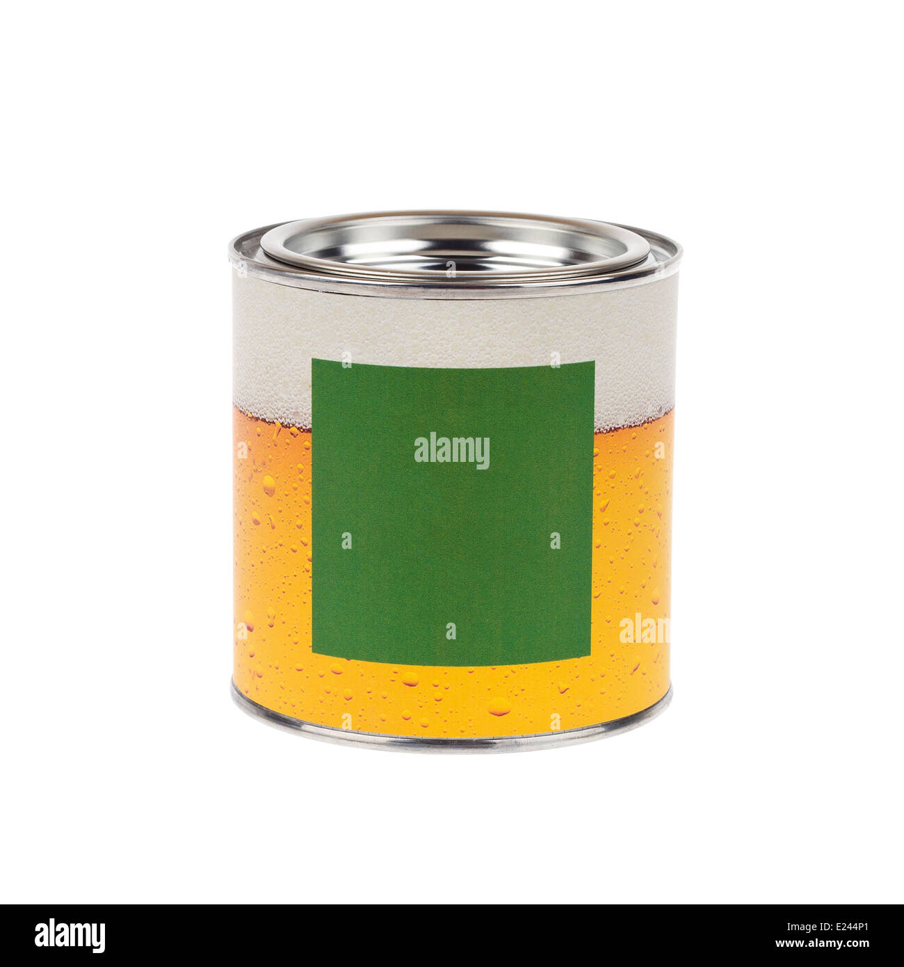 Funny beer can isolated on white background Stock Photo - Alamy