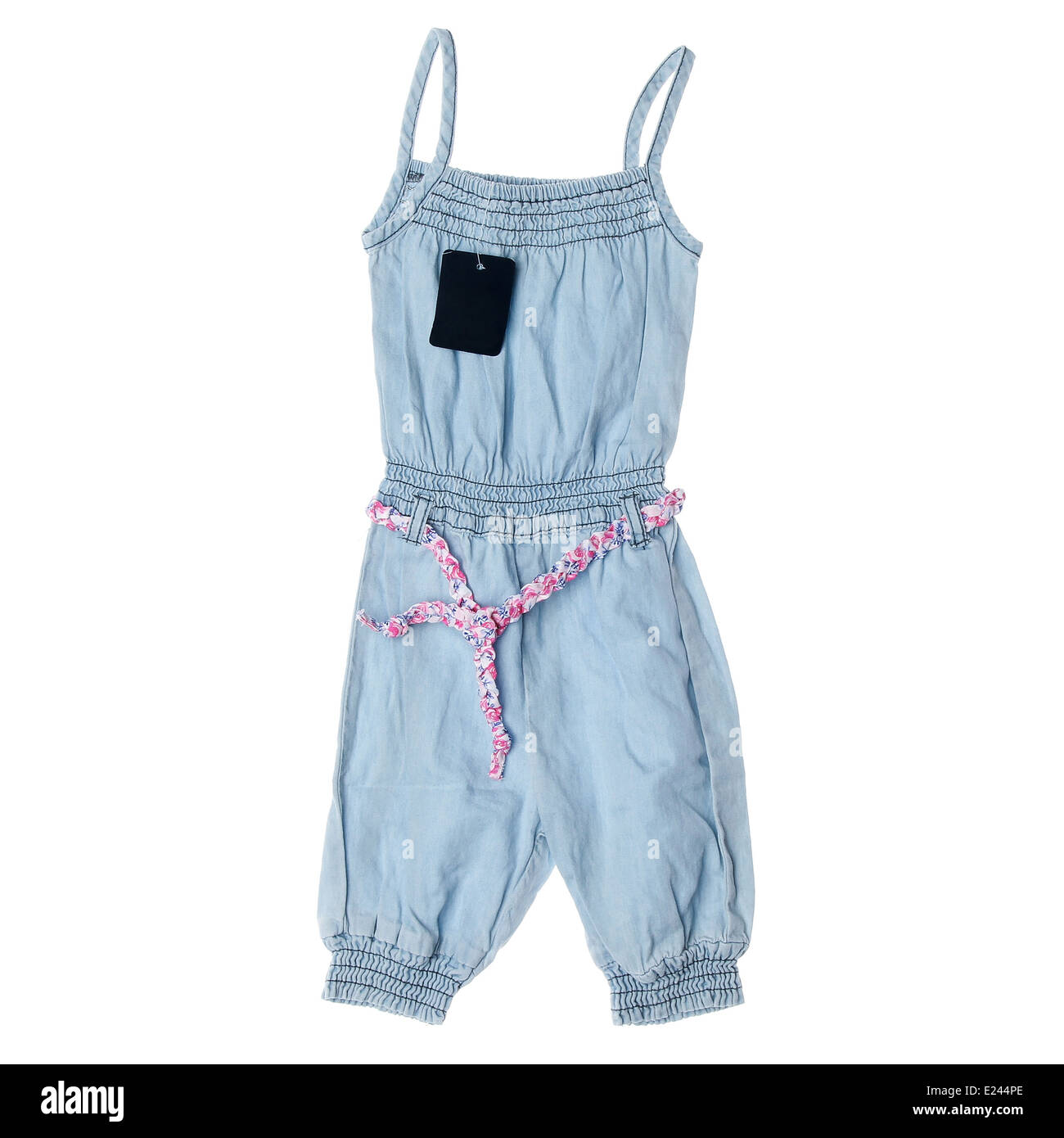 Children's denim clothes on a white background Stock Photo - Alamy