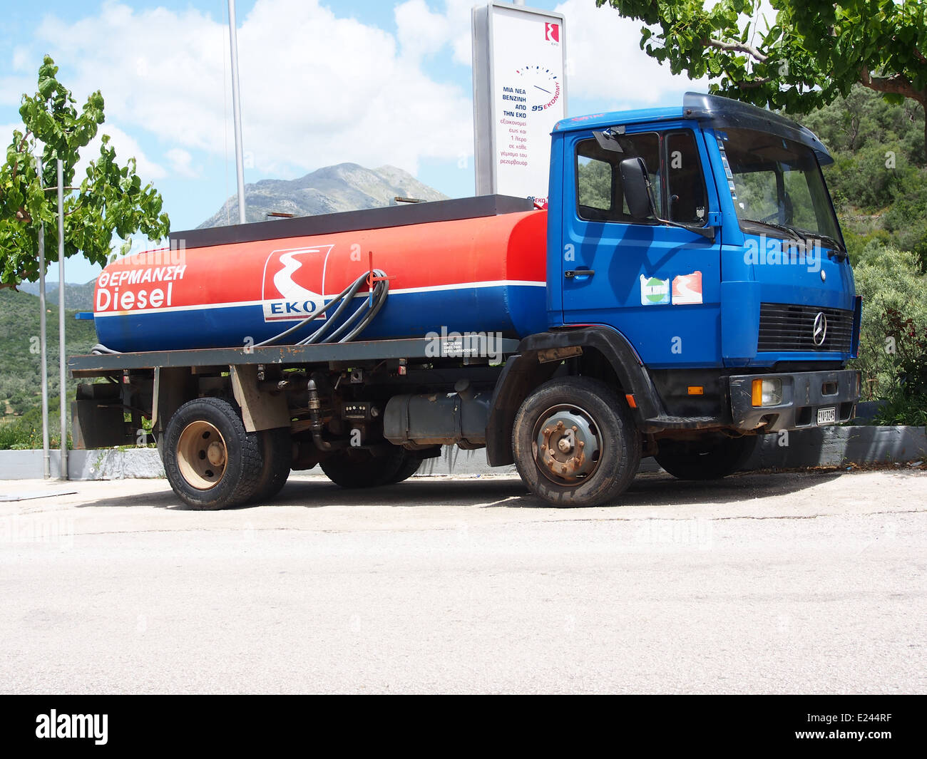 This Mercedes fuel bowser is used for transporting and dispensing fuel ...