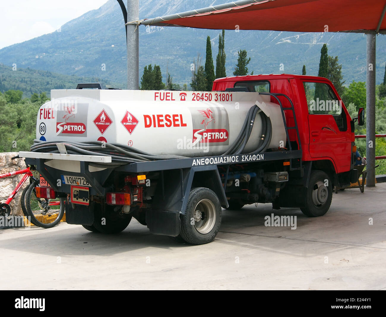 This Toyota fuel bowser is used for refueling vehicles and machinery ...