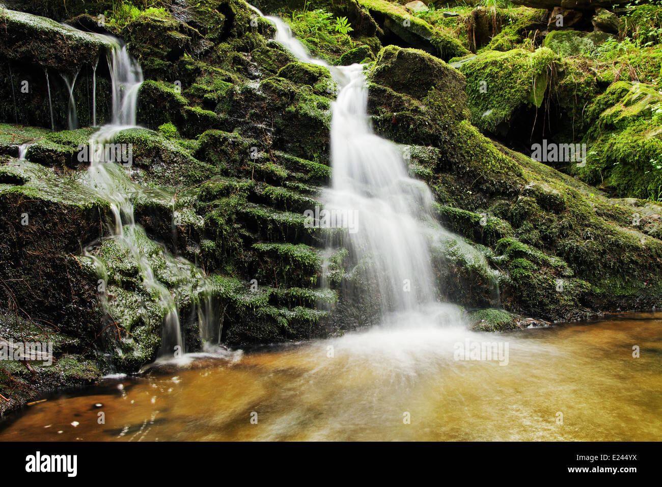 Waterfall from ravine Stock Photo - Alamy