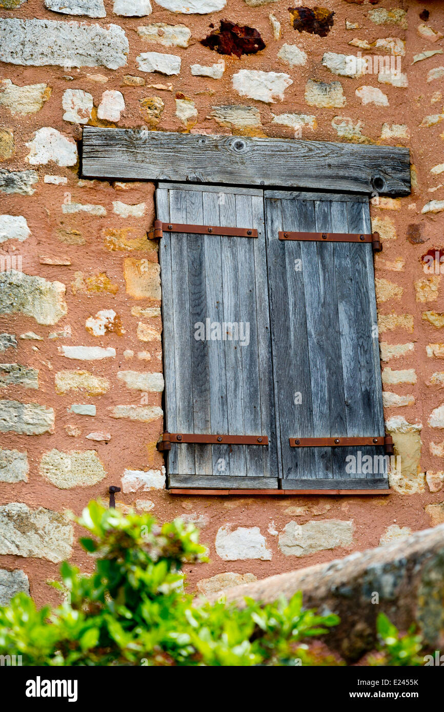 Window in the medieval Village Roussillon, Provence, France Stock Photo ...