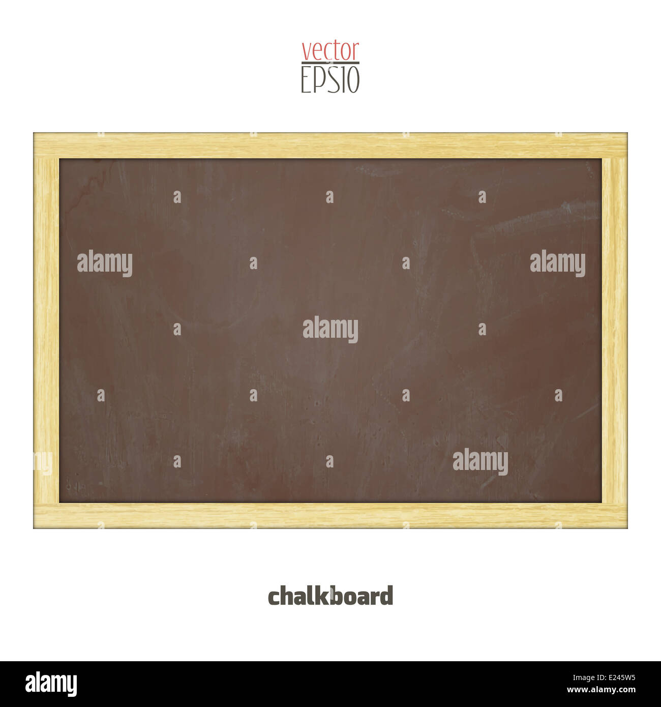 brown school chalkboard with wooden frame isolated on white background ...