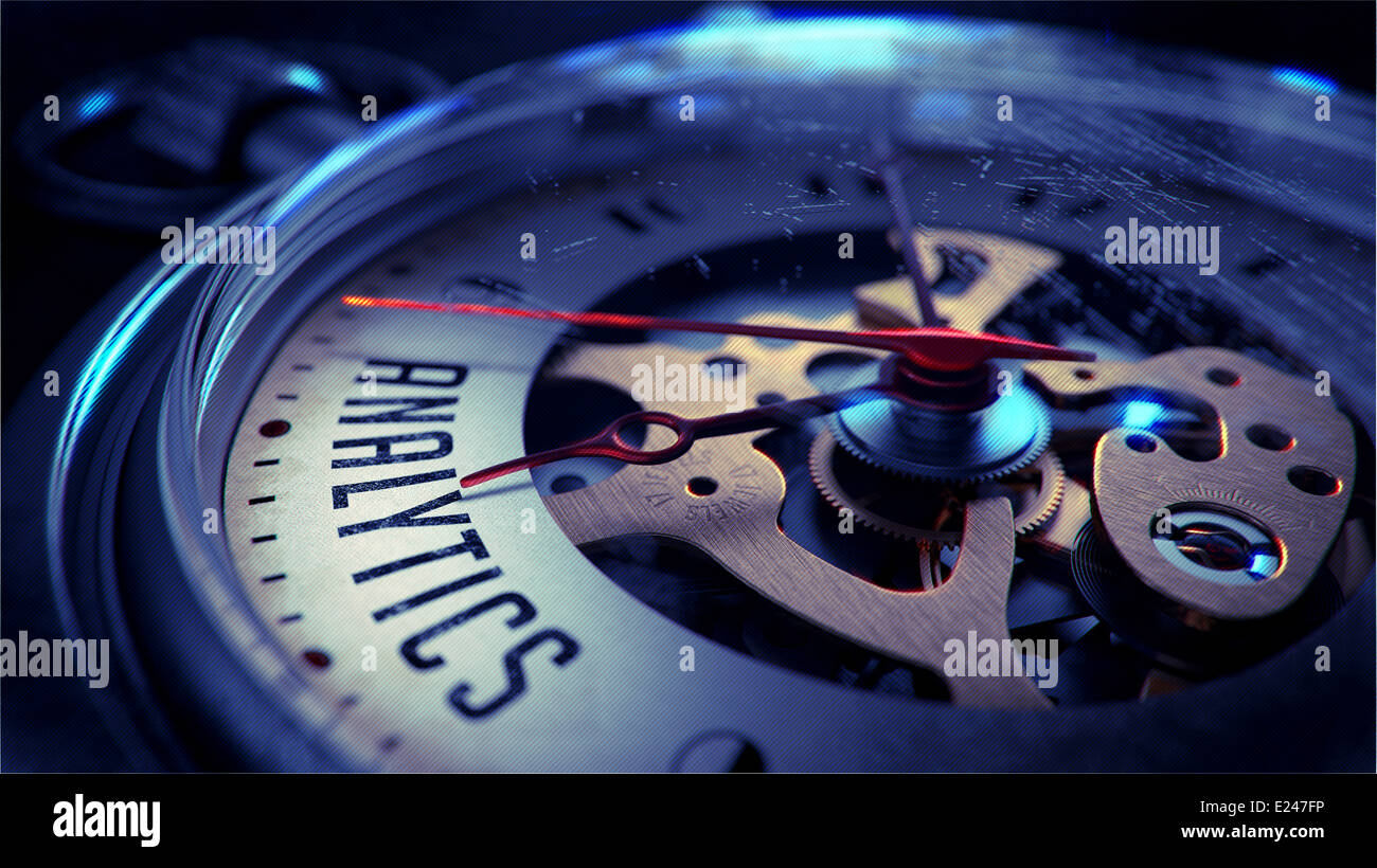 Analytics on Pocket Watch Face. Time Concept Stock Photo - Alamy