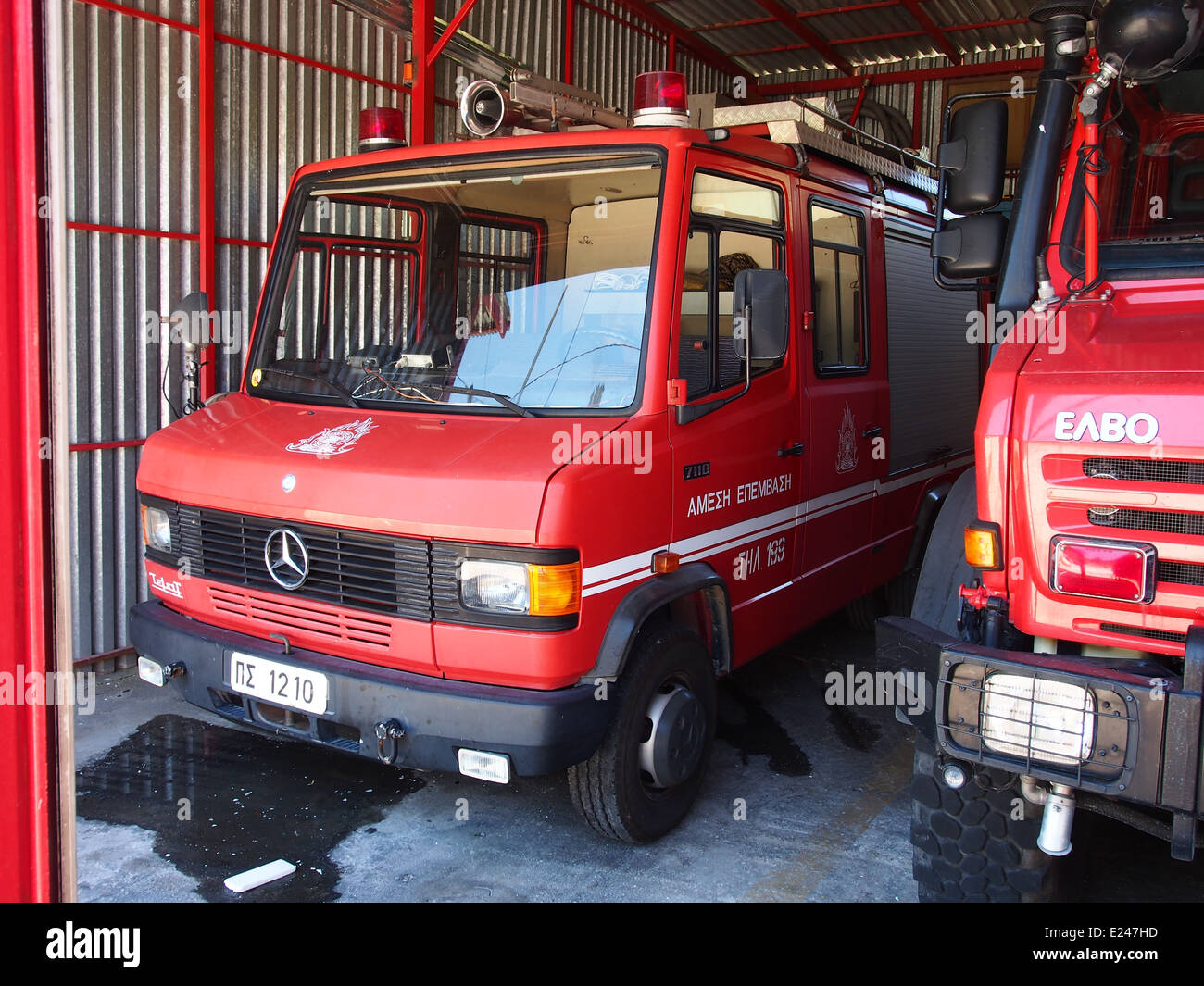 The Mercedes 7110 fire engine is stationed at the Apollonia Fire Sub ...
