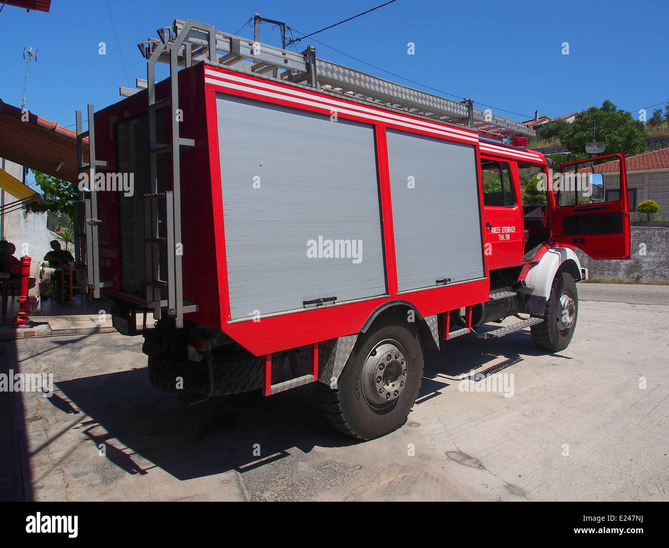 This Mercedes fire engine belongs to the Fire sub-station of Apollonia ...