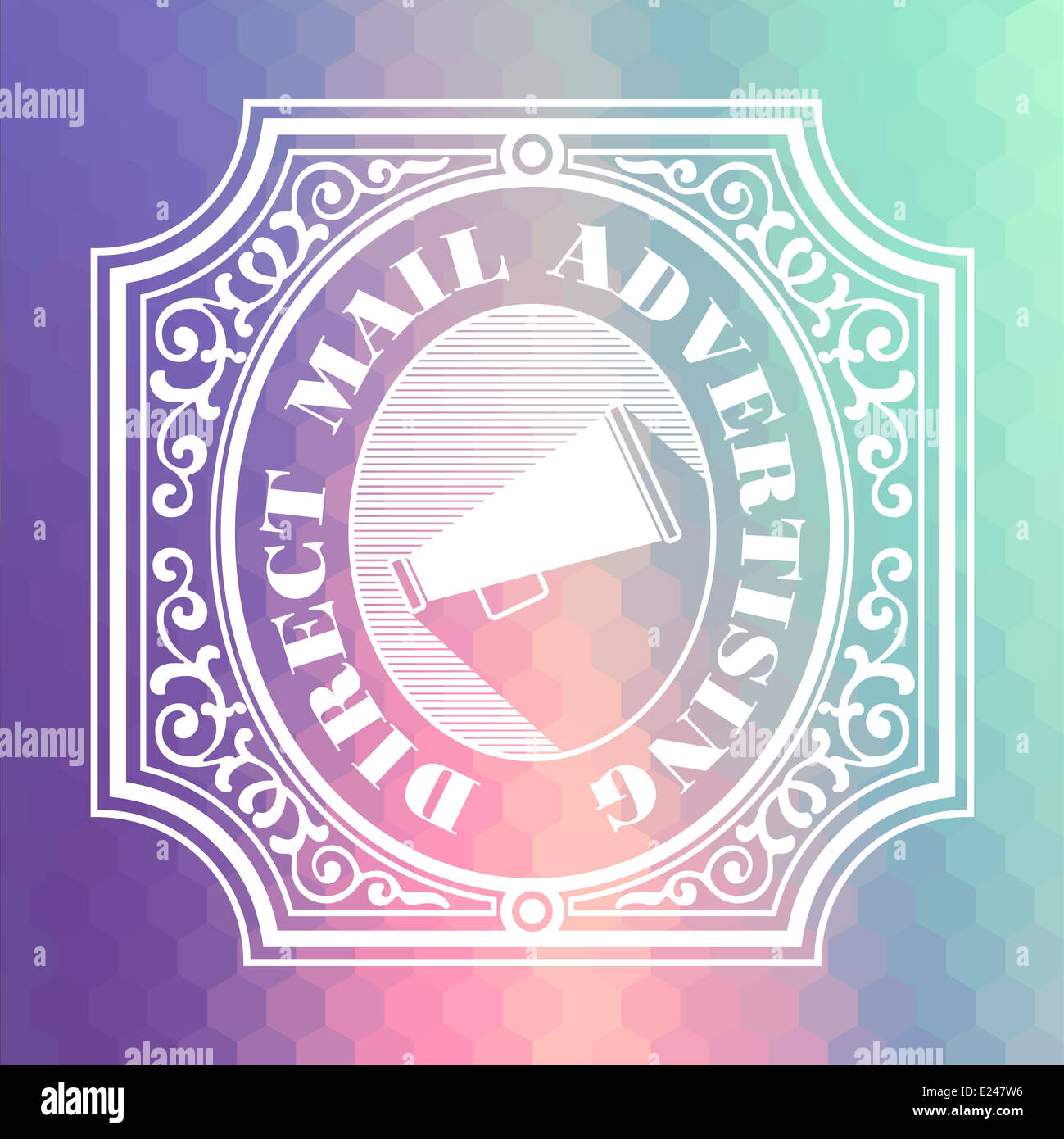 Direct Mail Advertising. Pastels Vintage Design Concept Stock Photo - Alamy