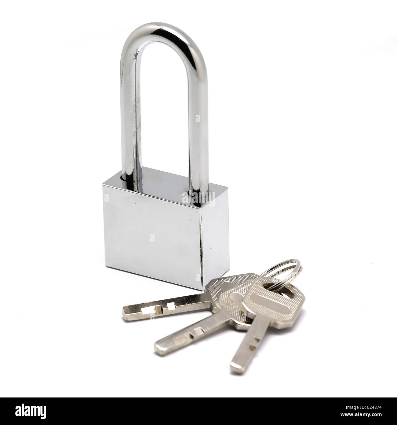 lock and key isolated on white background Stock Photo - Alamy