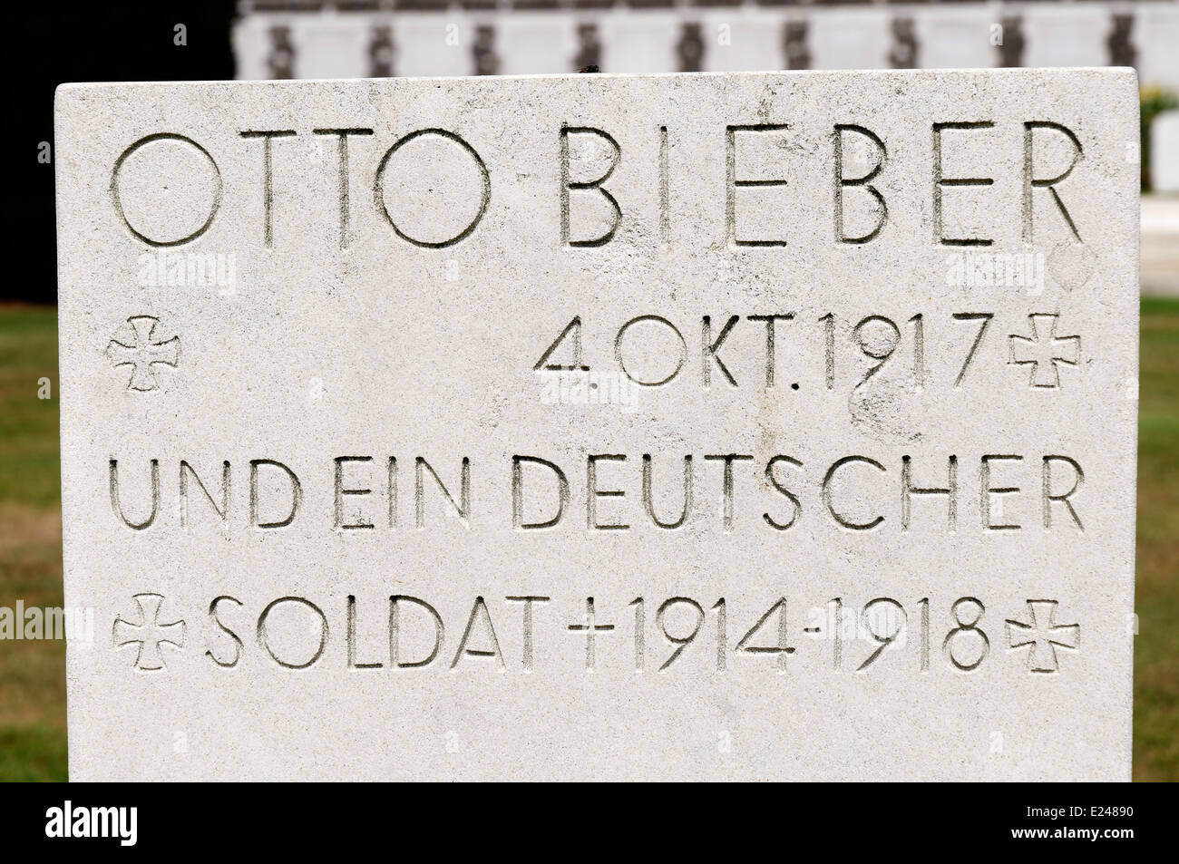 German soldiers grave tyne cot hi-res stock photography and images - Alamy