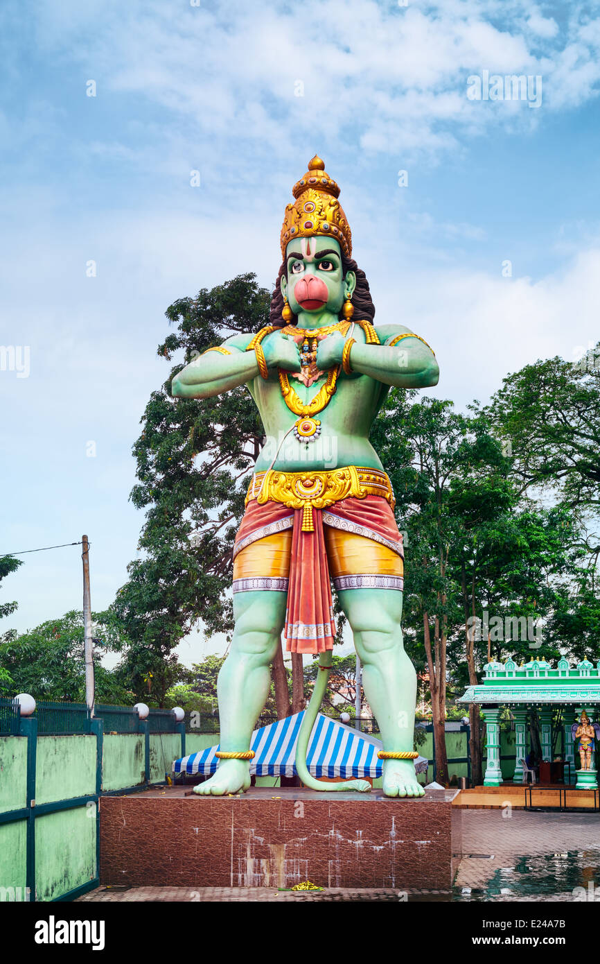 Statue of Hanuman a a Hindu god at the Batu Caves in Kuala Lumpur Stock ...