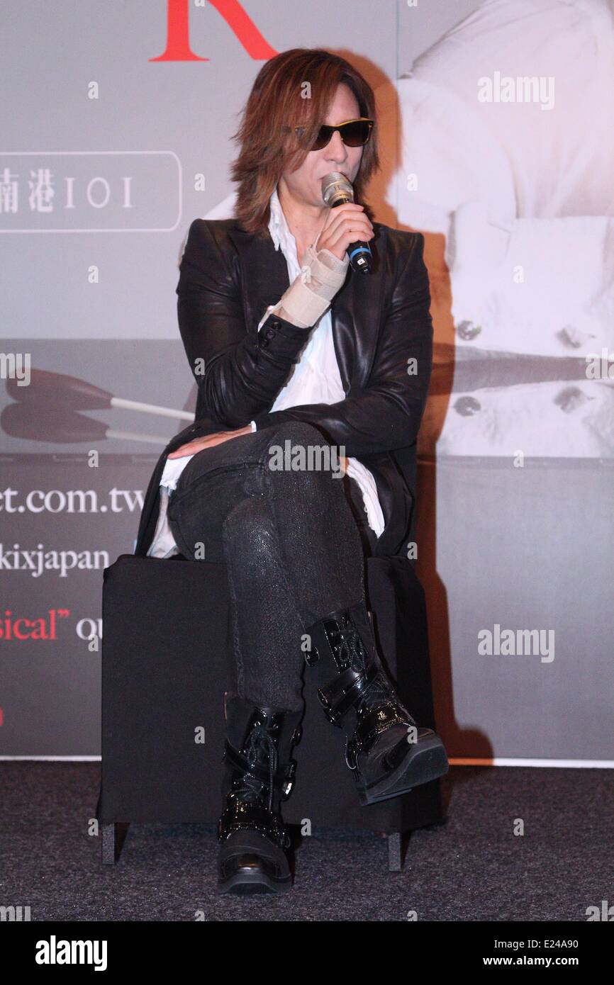 Taipei, China. 12th June, 2014. Japanese singer Yoshiki Hayashi of X ...