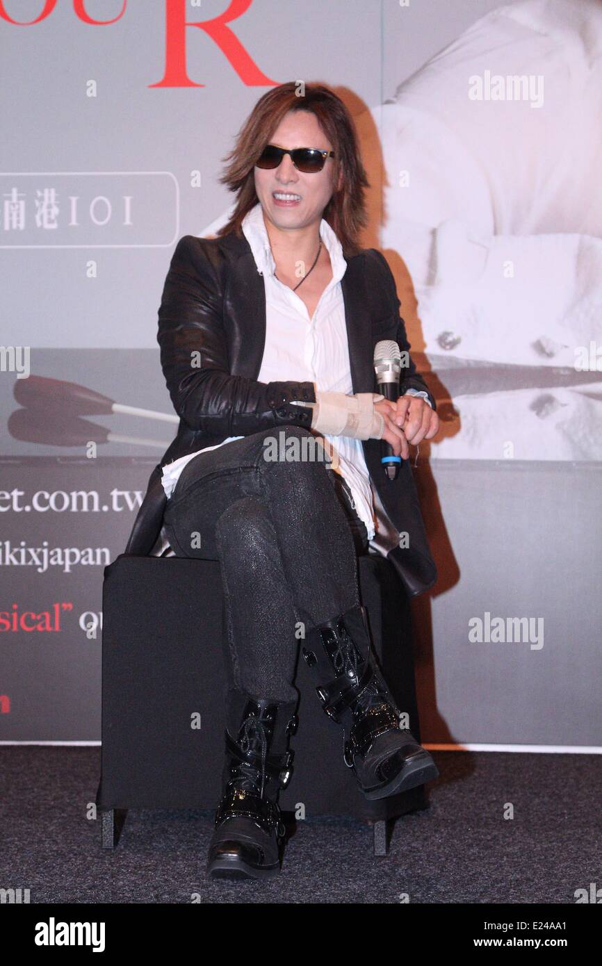 Taipei, China. 12th June, 2014. Japanese singer Yoshiki Hayashi of X ...