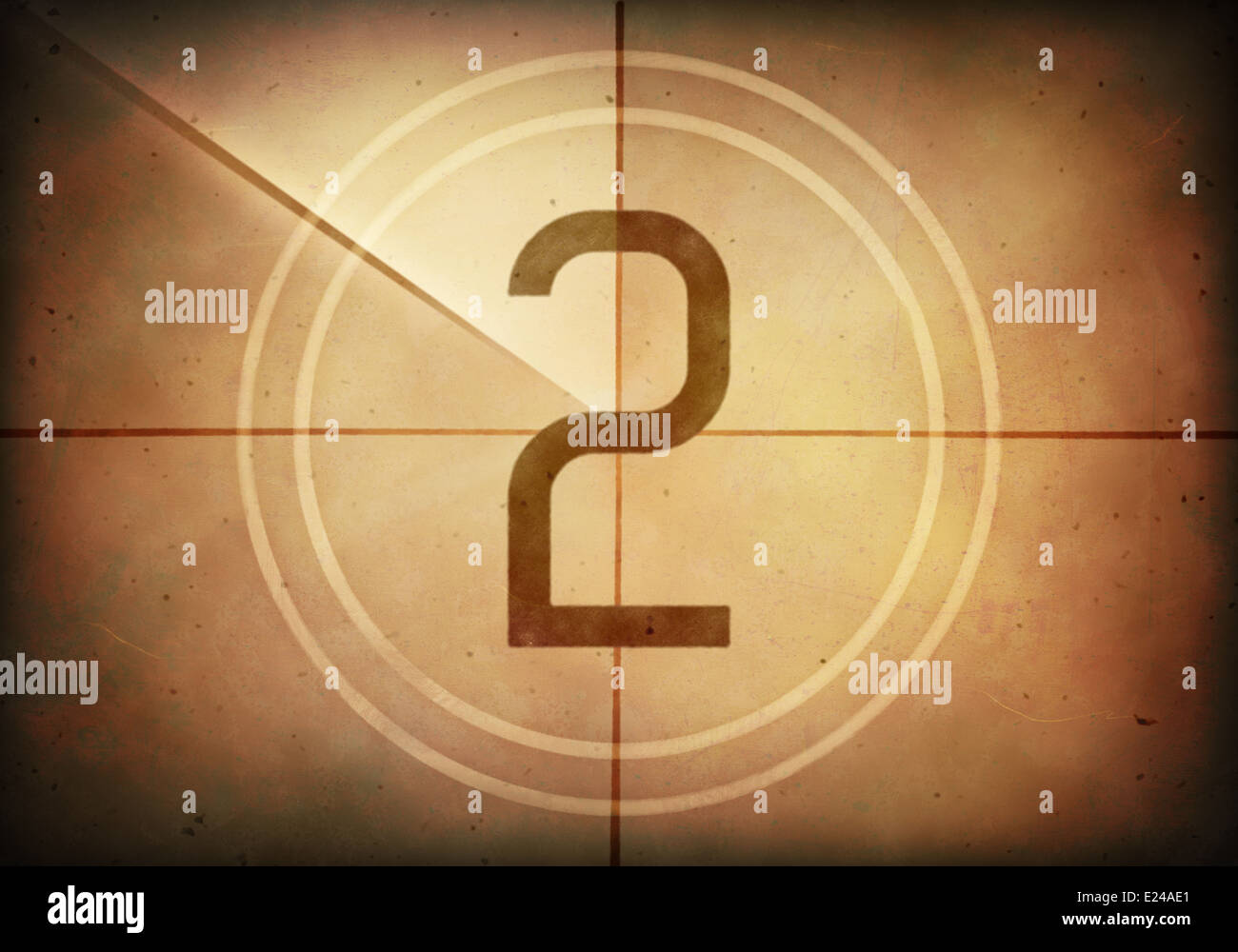 Countdown on the old movie screen. High resolution image with detailed ...