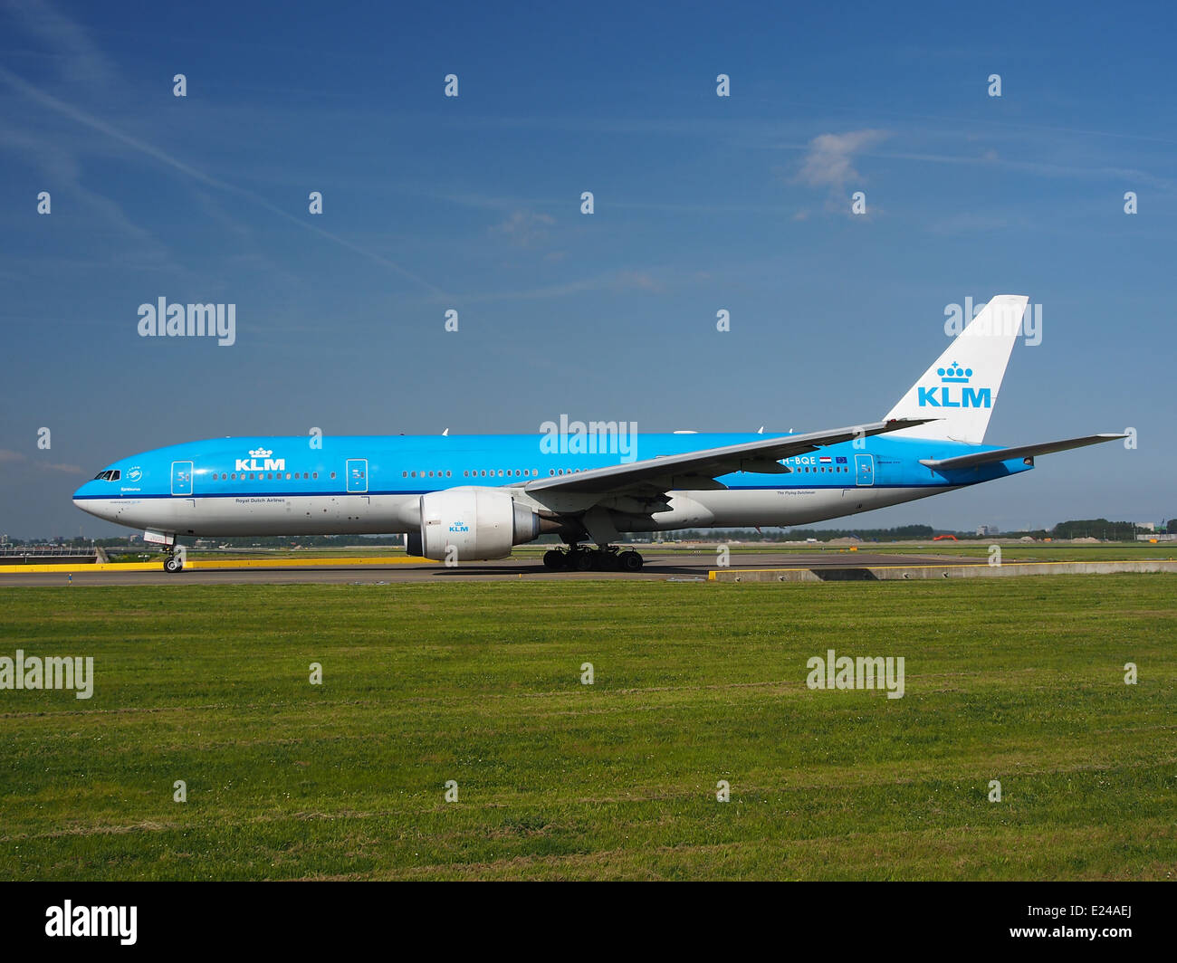 PH-BQE, a KLM Boeing 777, is seen taxiing at Schiphol Airport (AMS ...