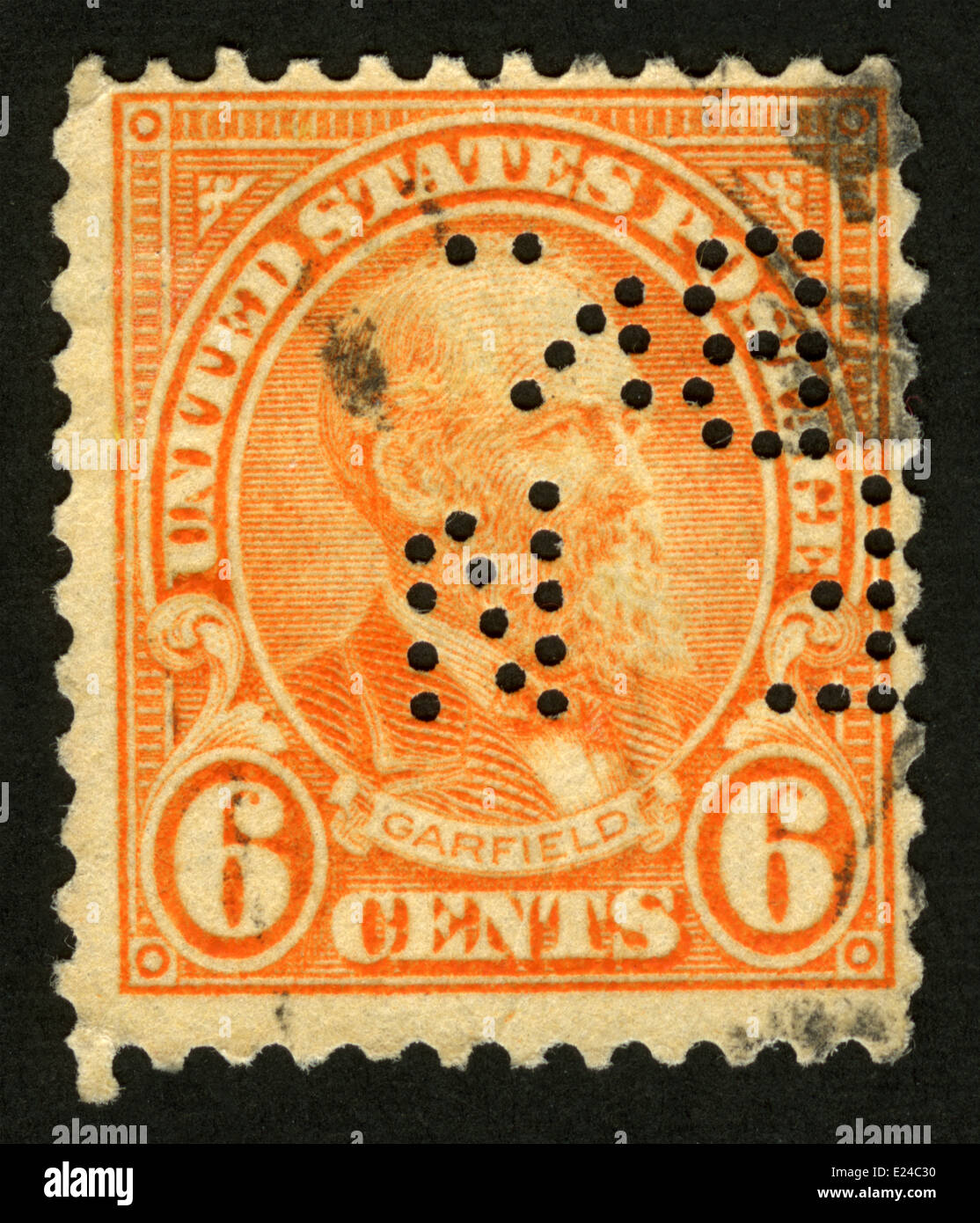 Postage stamp us usa garfield president used philately hi-res stock ...