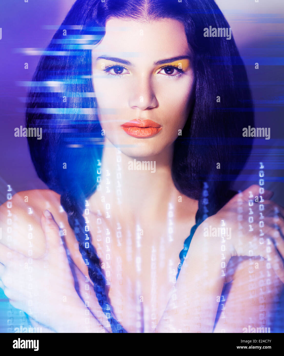 Digital face concept hi-res stock photography and images - Alamy