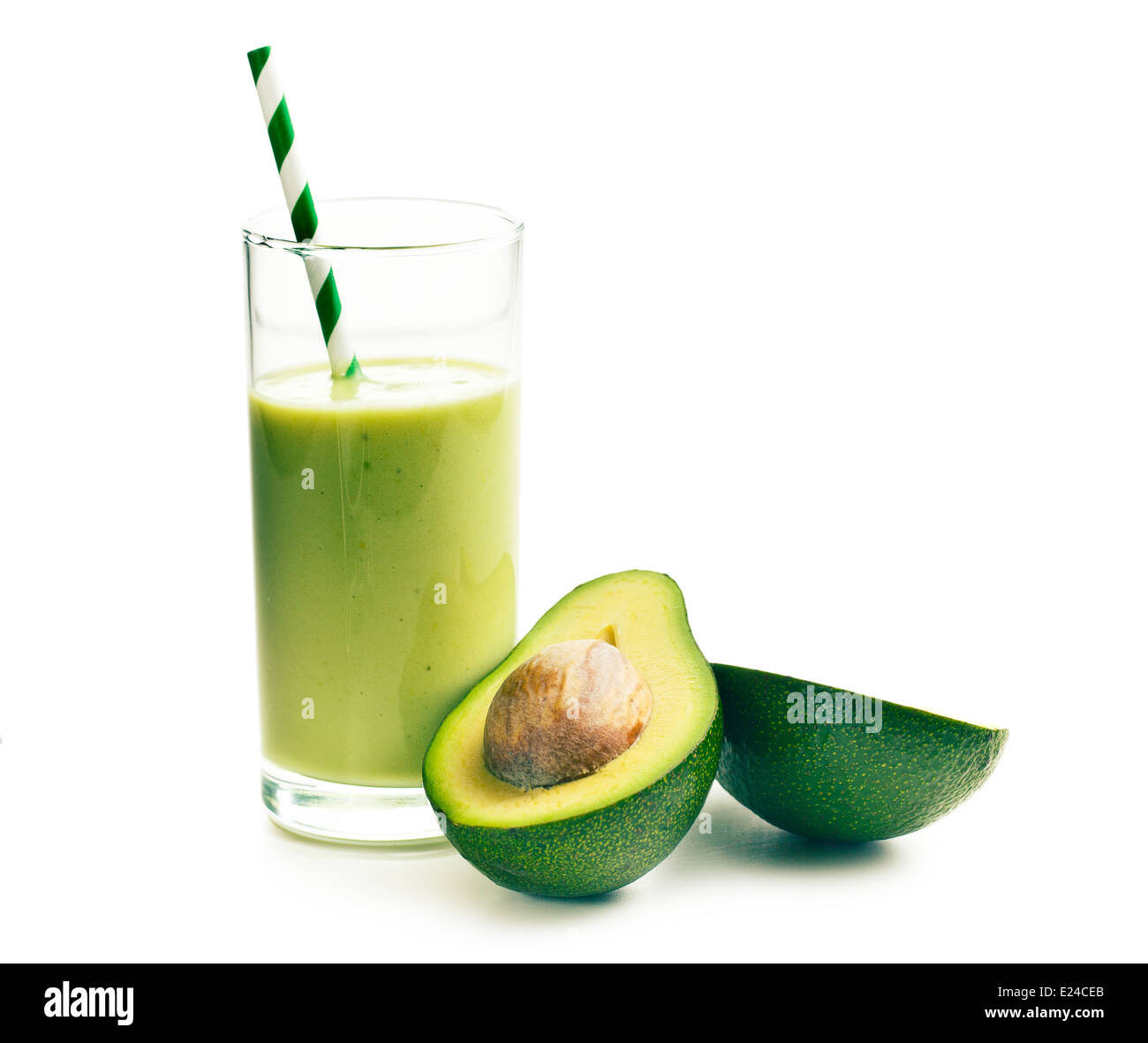 avocado cocktail on white background Stock Photo - Alamy