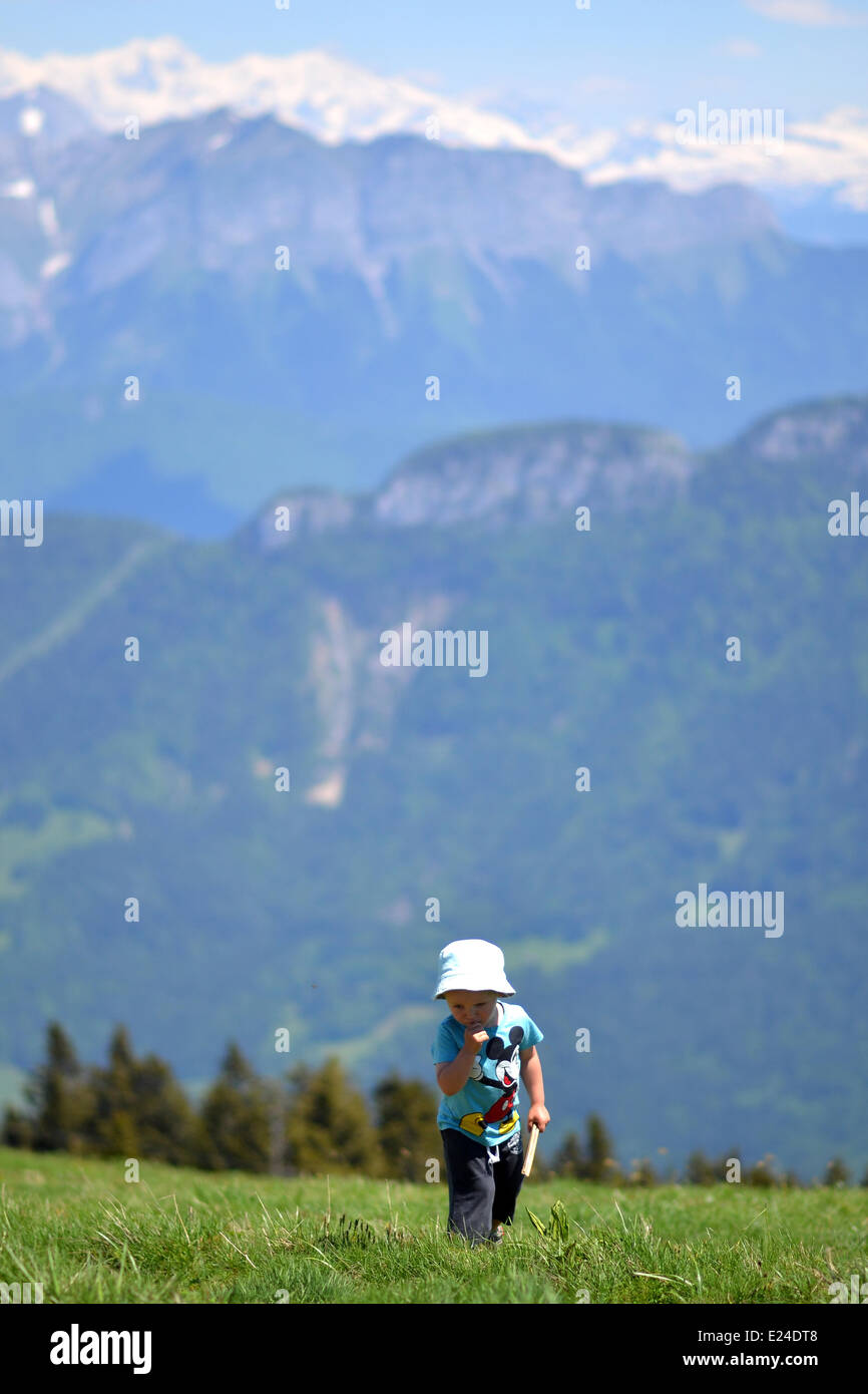 Child in the mountains Stock Photo - Alamy