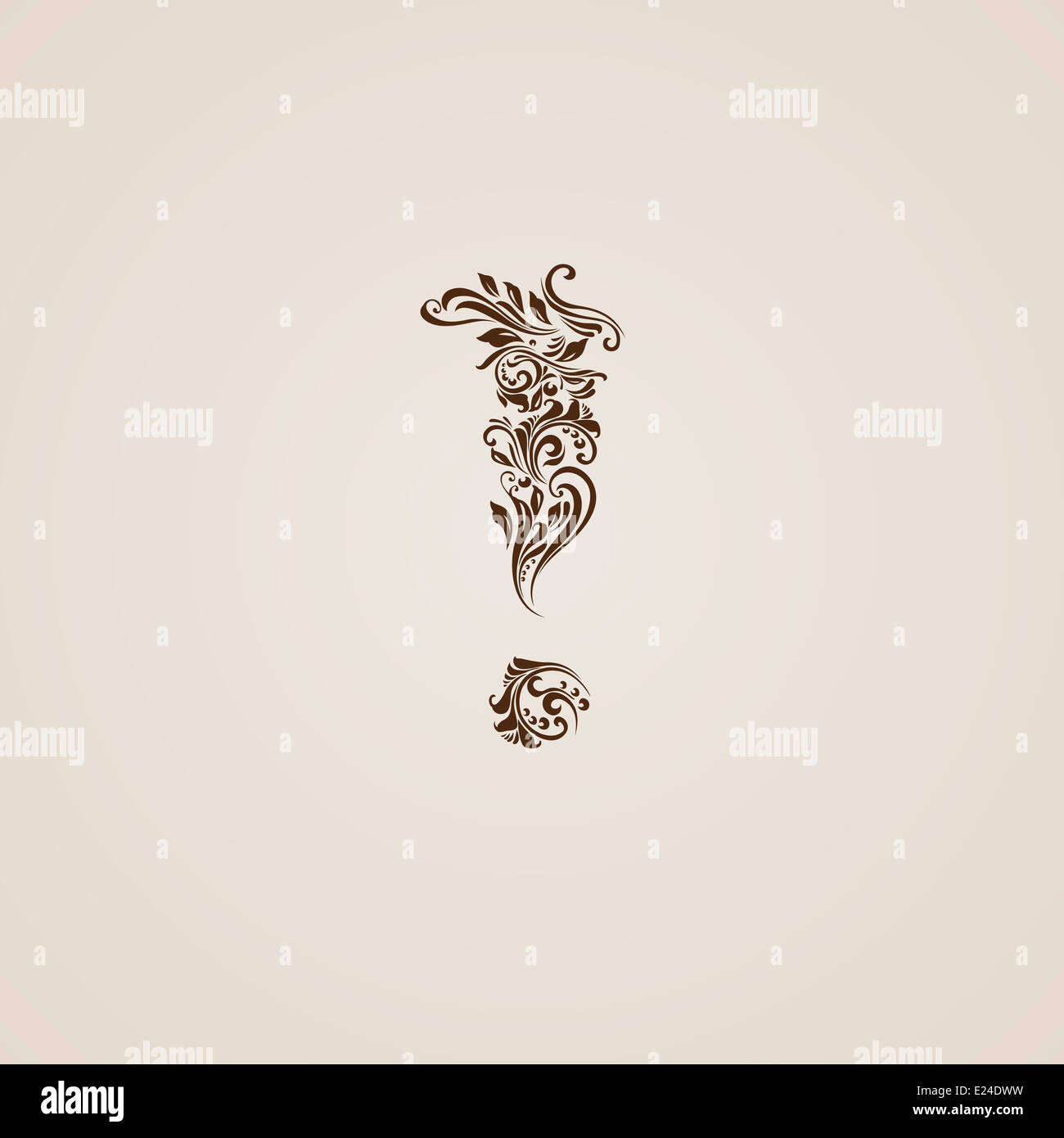 Beautiful exclamation mark drawn from vegetable patterns Stock Photo ...