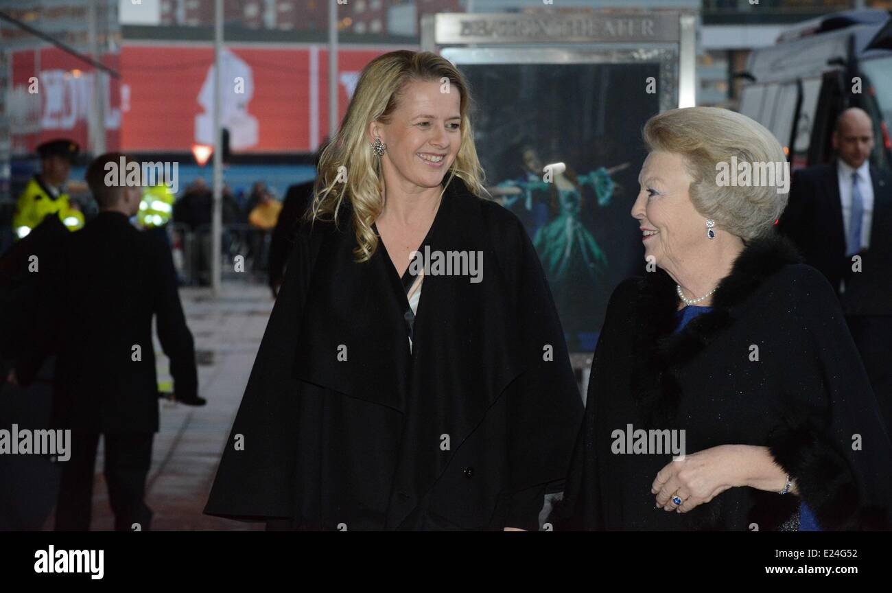 Queen Beatrix and princess Mabel at the celebration of the 75th ...