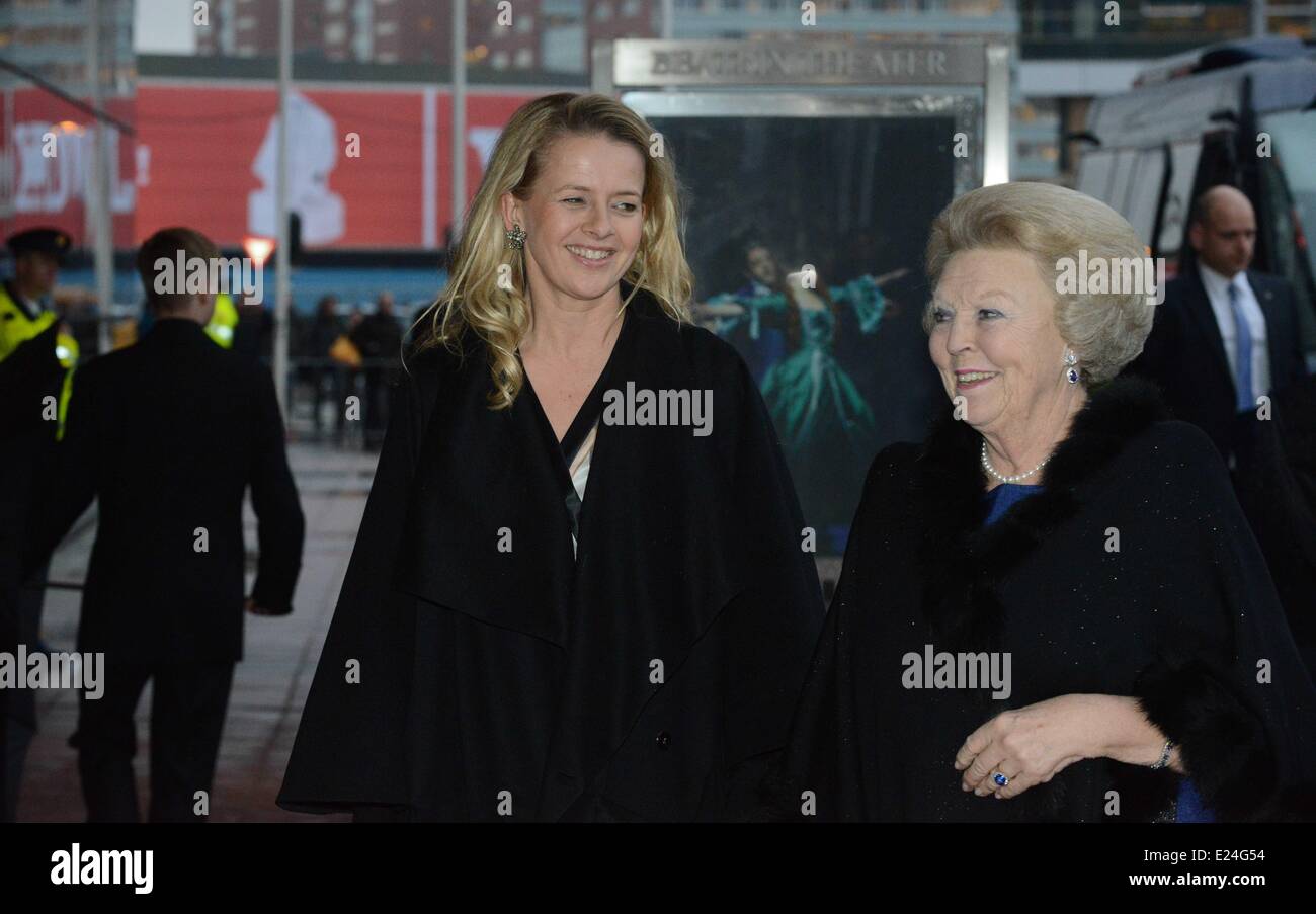 Queen Beatrix and princess Mabel at the celebration of the 75th ...