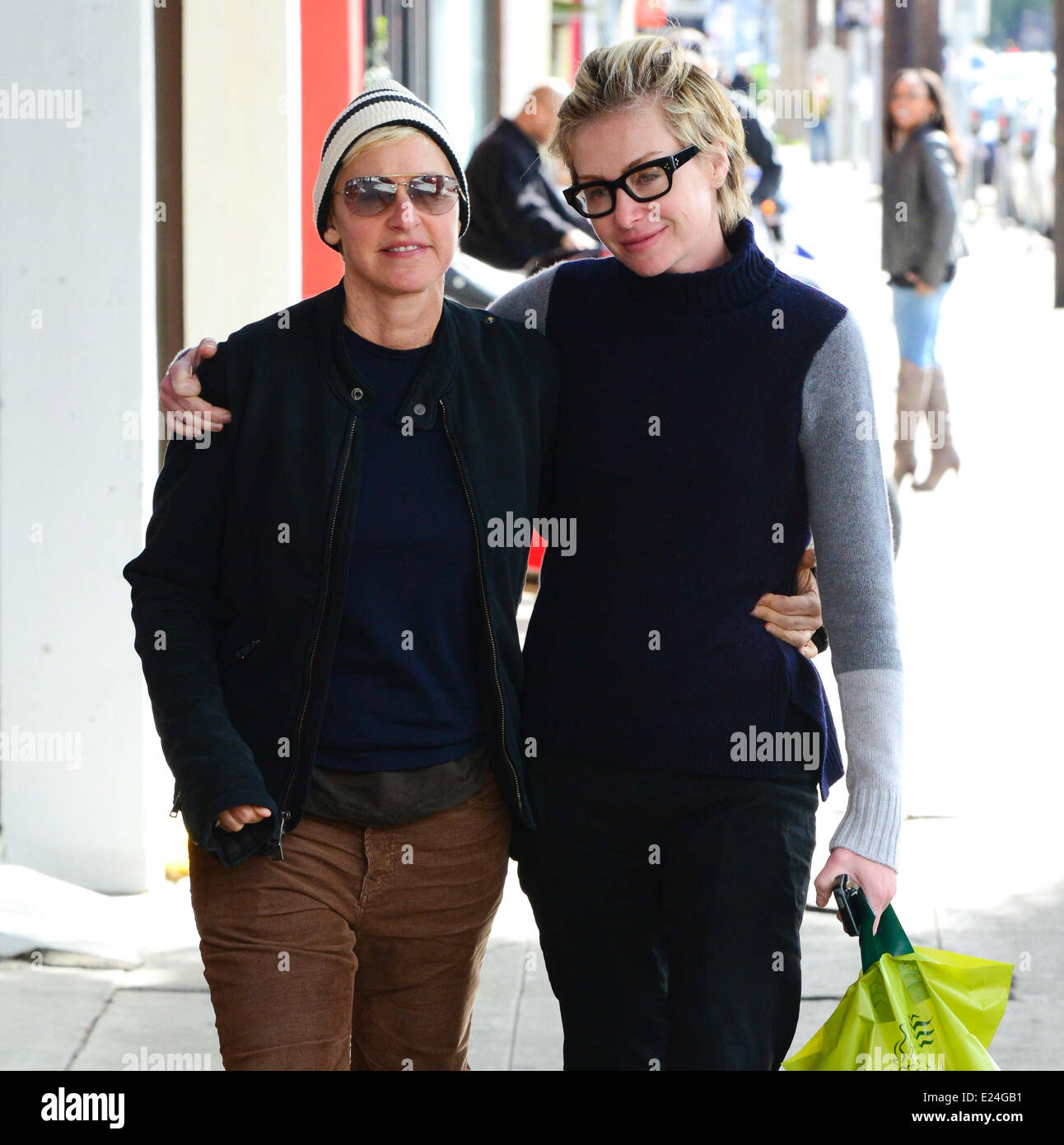 Ellen DeGeneres and Portia De Rossi out and about in Los Angeles. Los ...