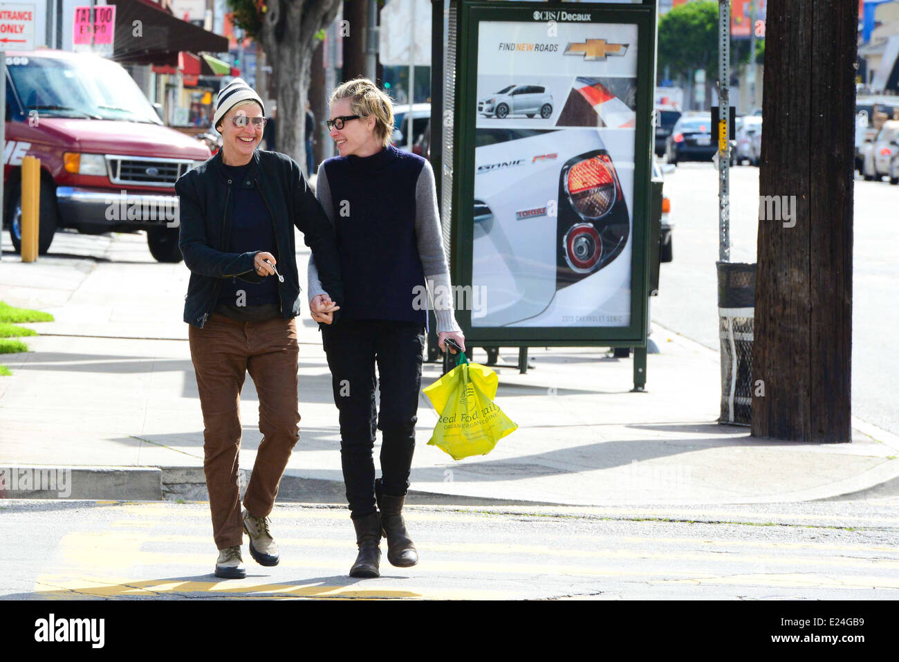 Ellen DeGeneres and Portia De Rossi out and about in Los Angeles. Los ...