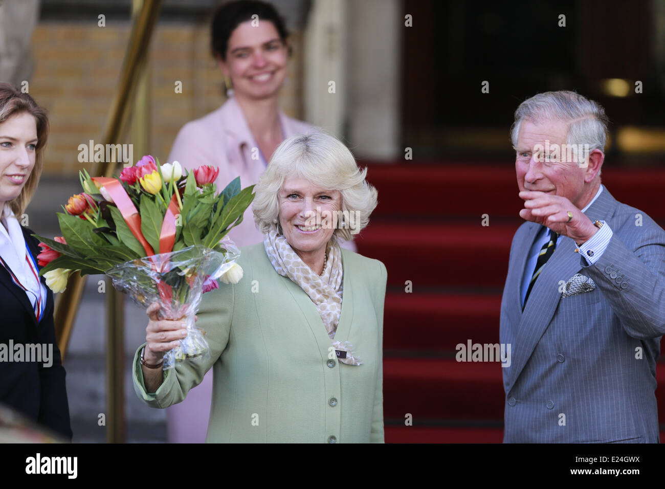 Prince Charles and wife Camilla Duchess of Cornwall arriving at their ...