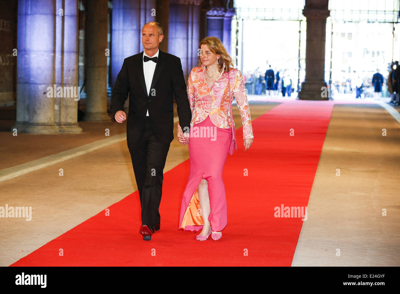Stef Blok and partner at a Gala dinner ahead of abdication of Queen ...