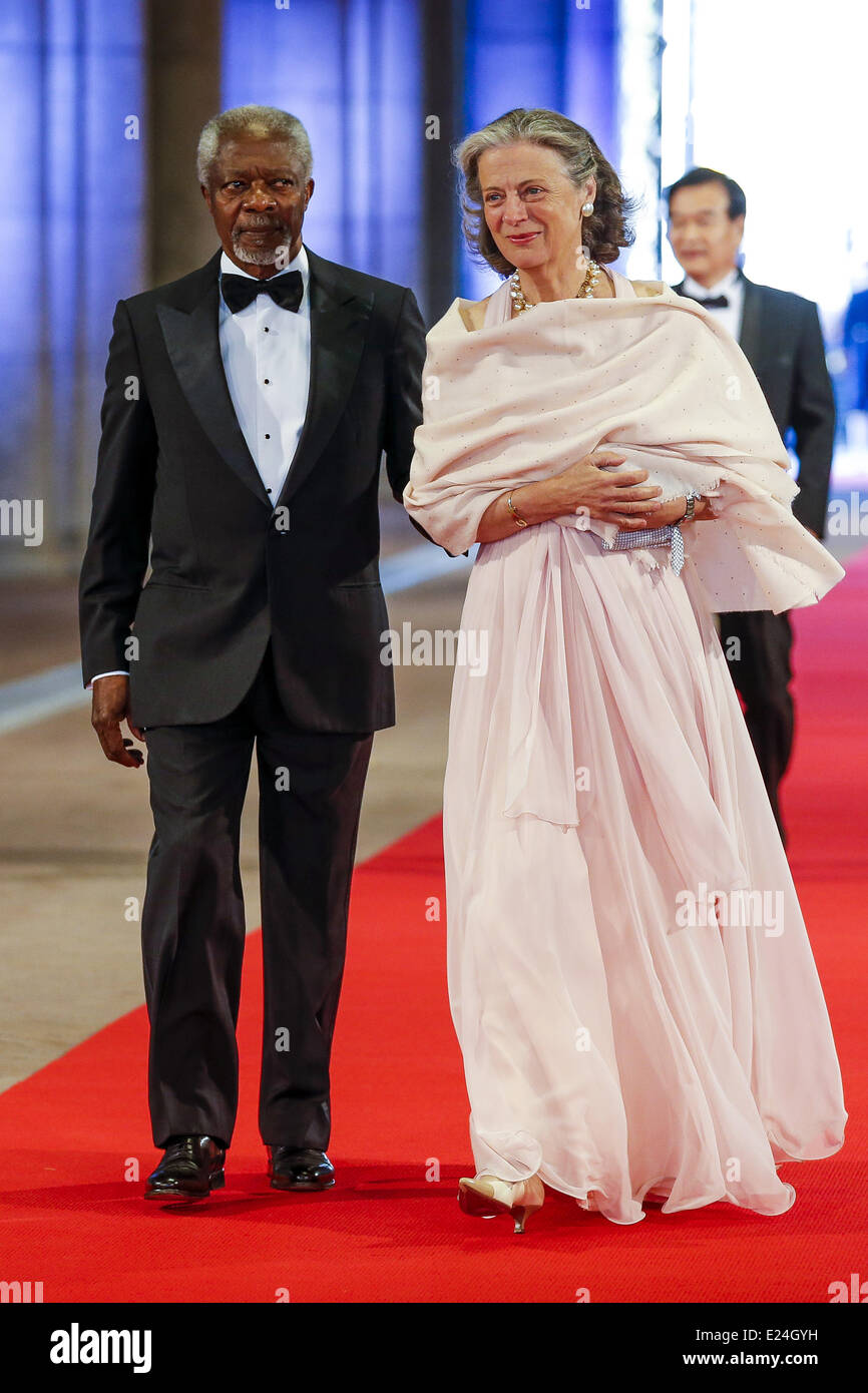 Kofi Annan and wife Nane Lagergren at a Gala dinner ahead of Stock ...