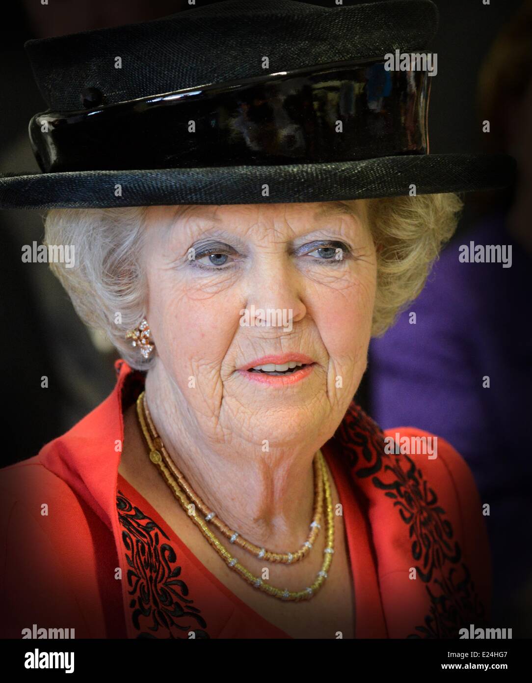 Queen Beatrix of the Netherlands visiting the 50th anniversary of the ...