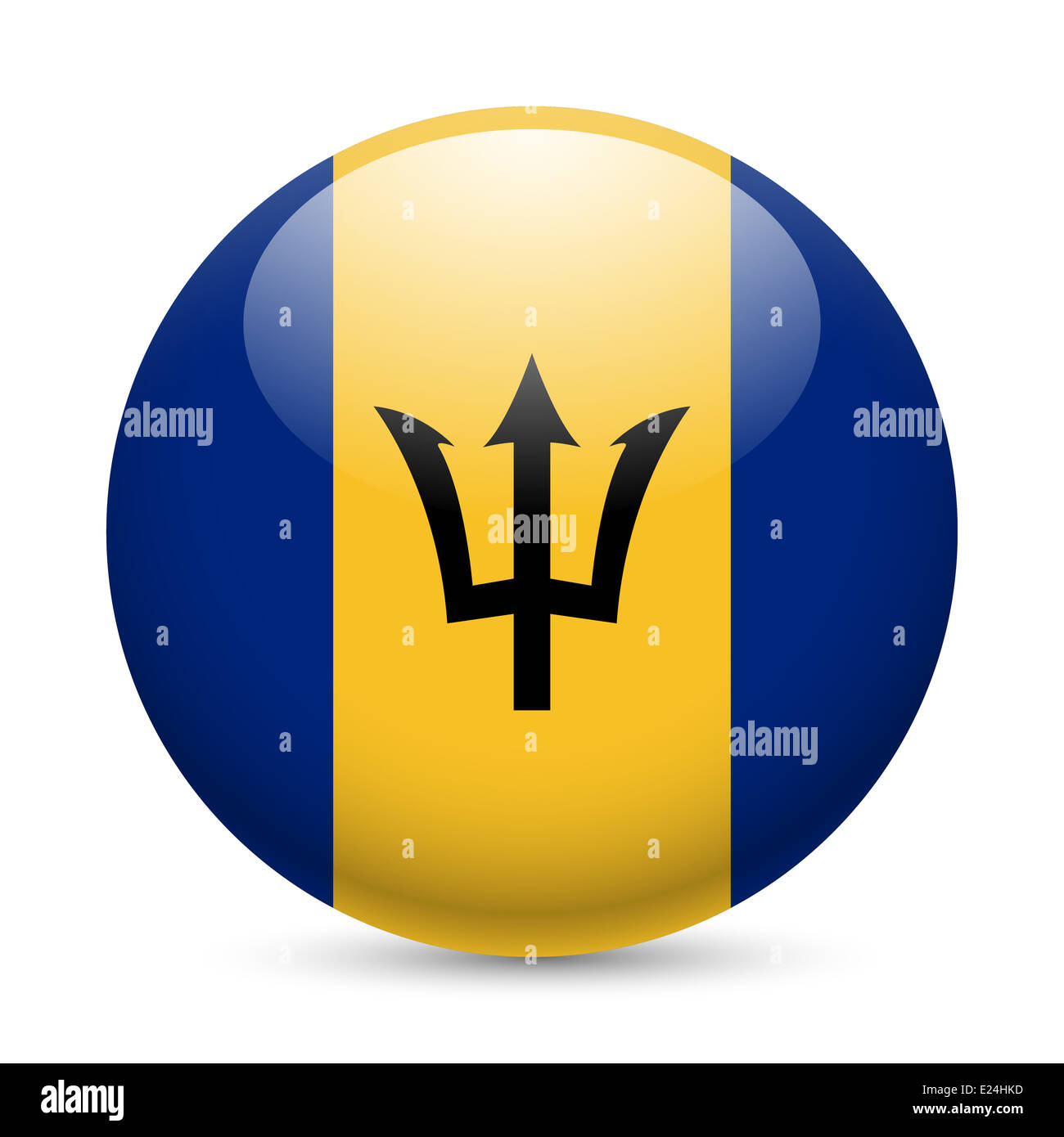 Barbados flag trident sign Cut Out Stock Images & Pictures - Alamy