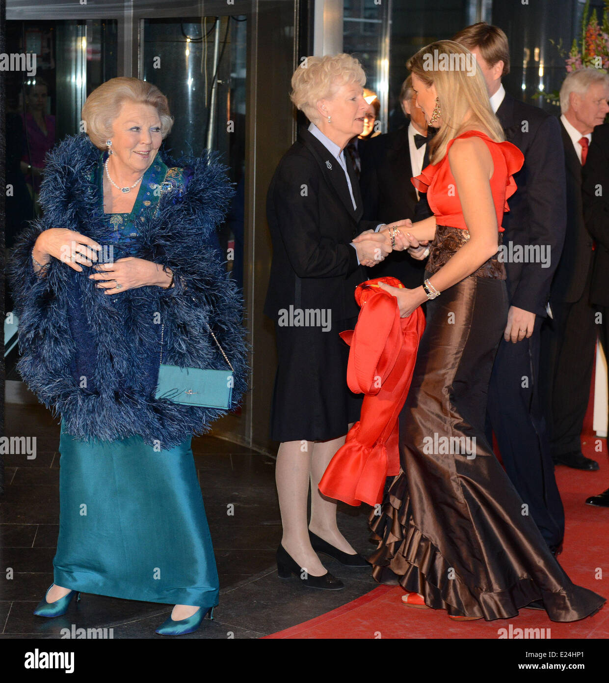 Queen Beatrix, Crown Prince Willem Alexander and his wife Princess ...