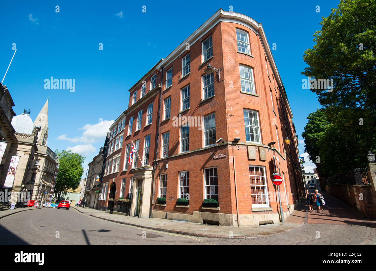 The Lace Market Area of Nottingham City Centre, Nottinghamshire England ...