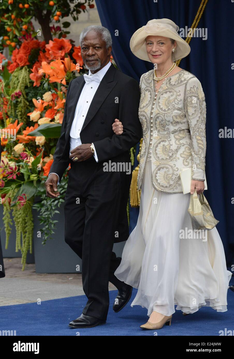 Kofi Annan and wife Nane Lagergren at the inauguration/inhuldiging at ...
