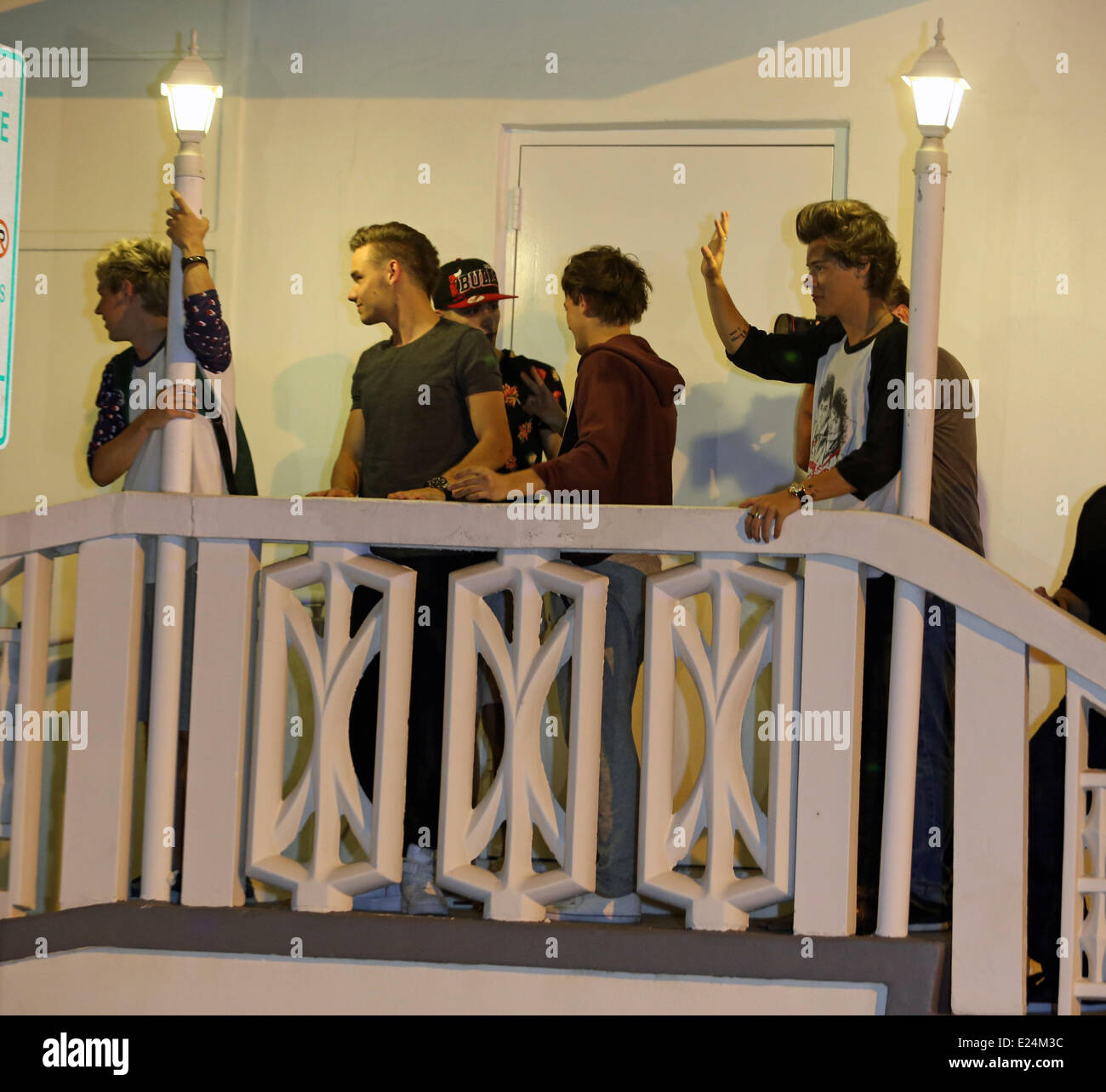 One Direction wave to fans on a balcony in Miami Miami Beach, Where ...