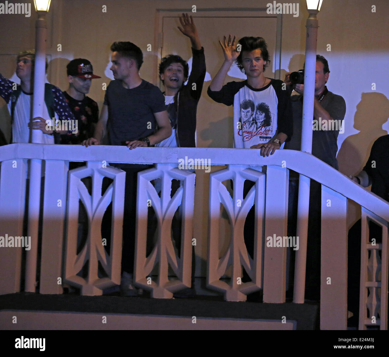 One Direction wave to fans on a balcony in Miami Miami Beach, Where ...