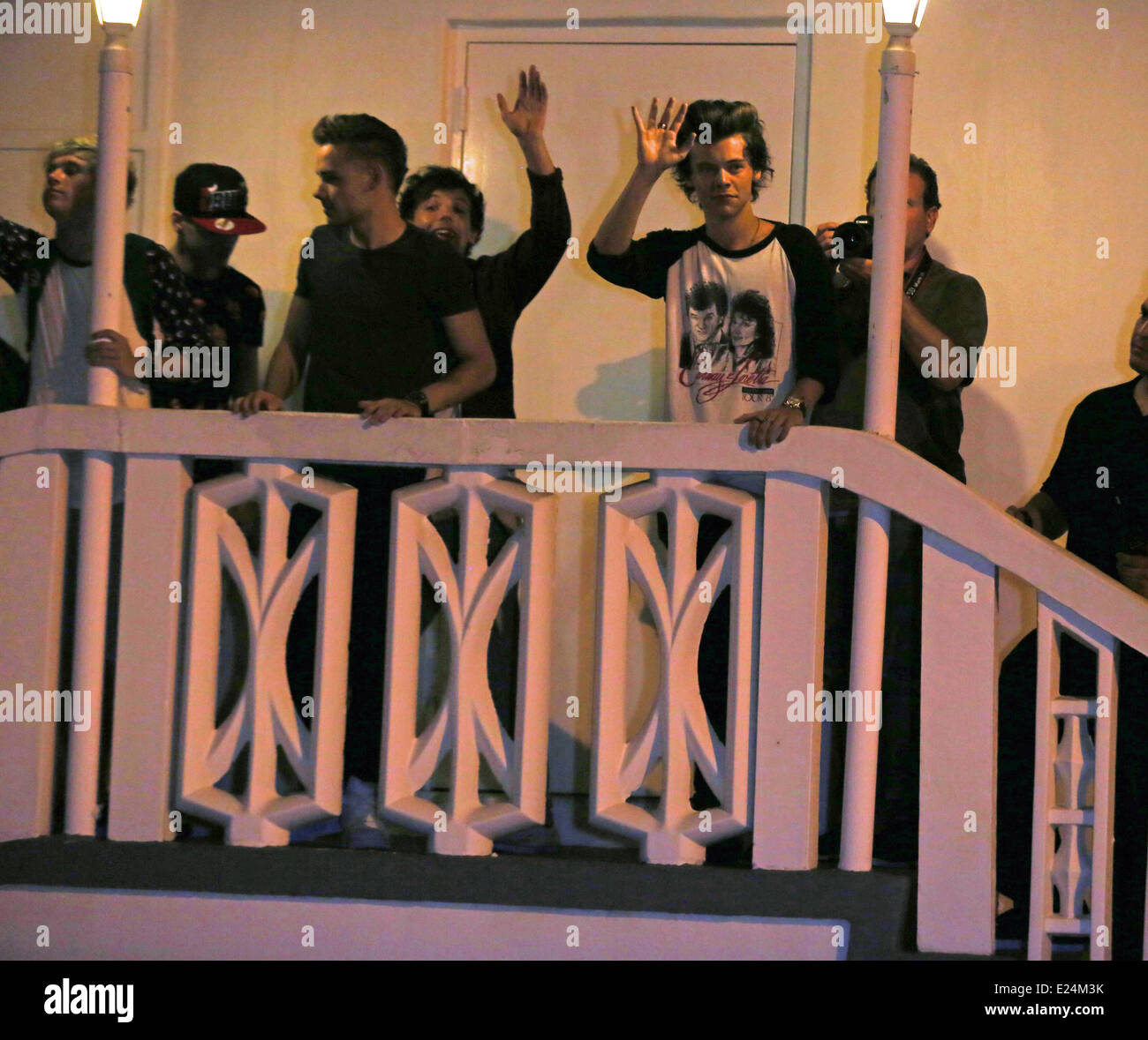 One Direction wave to fans on a balcony in Miami Miami Beach, Where ...