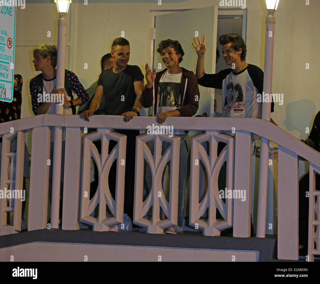 One Direction wave to fans on a balcony in Miami Miami Beach, Where ...