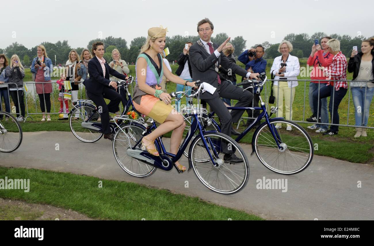Queen Maxima of The Netherlands at the opening of Maximapark at ...