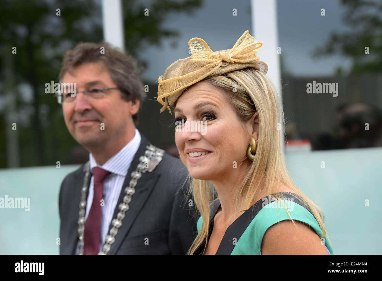 Queen Maxima of The Netherlands at the opening of Maximapark at ...