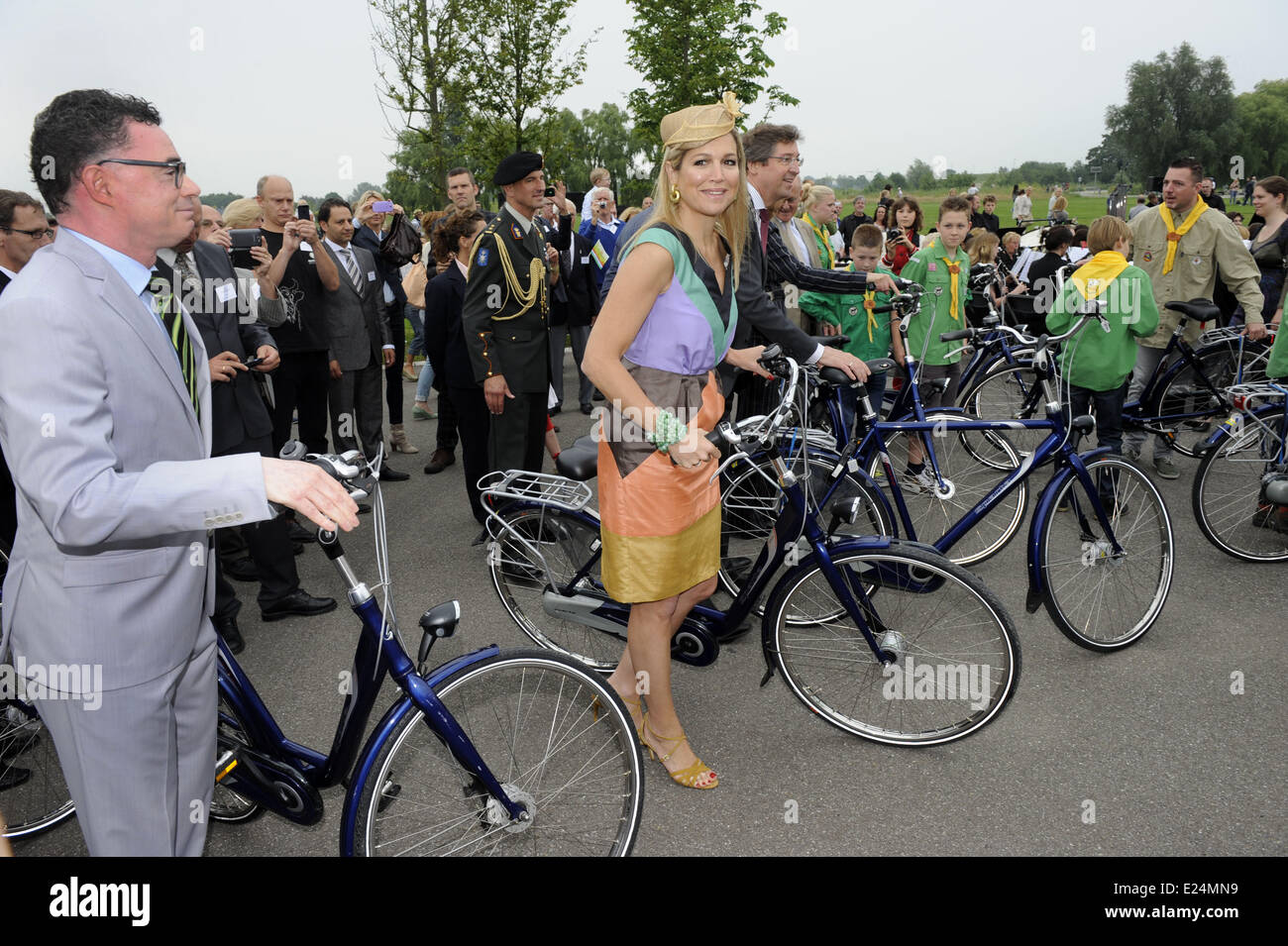 Queen Maxima of The Netherlands at the opening of Maximapark at ...