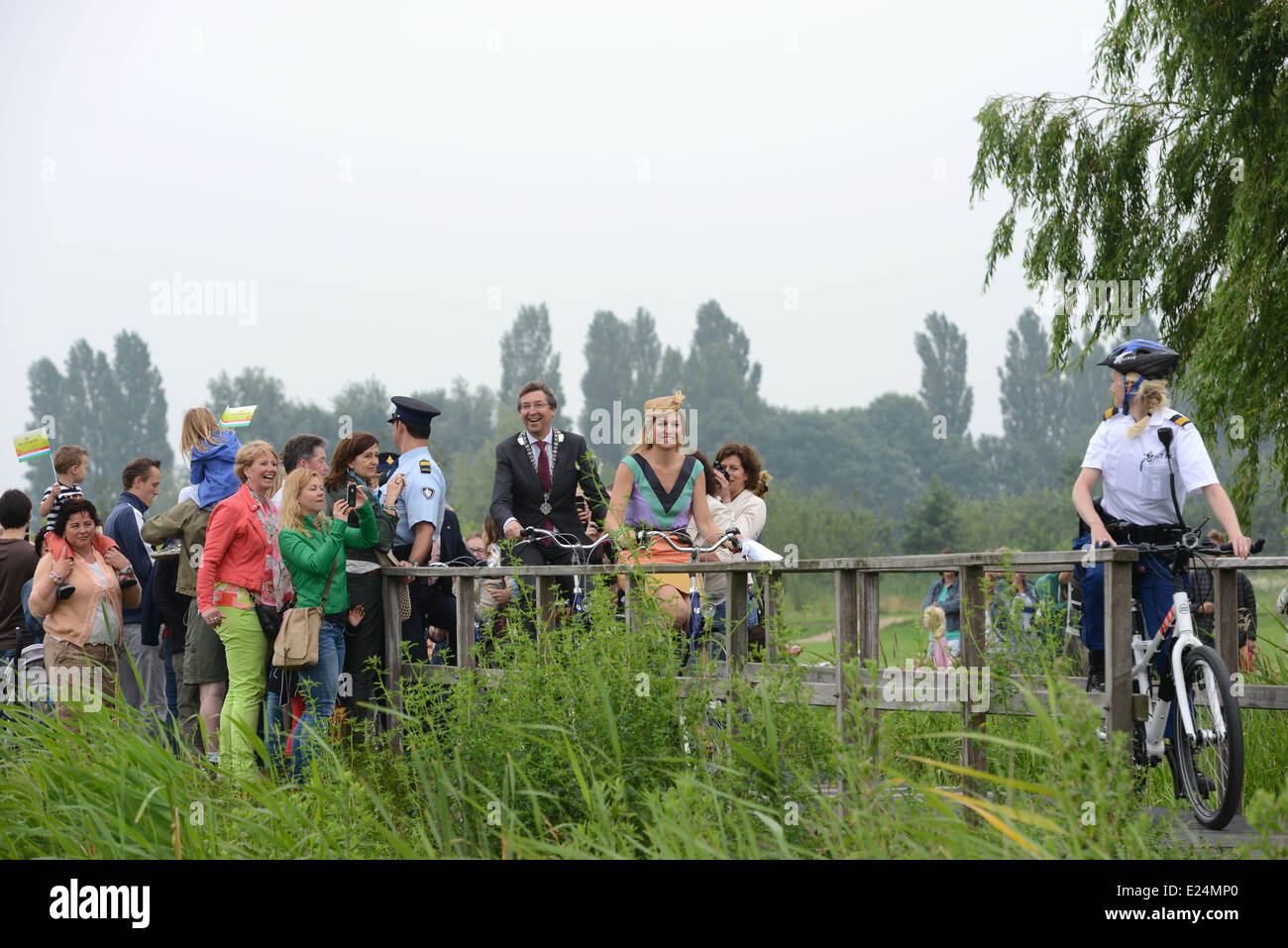 Queen Maxima of The Netherlands at the opening of Maximapark at ...