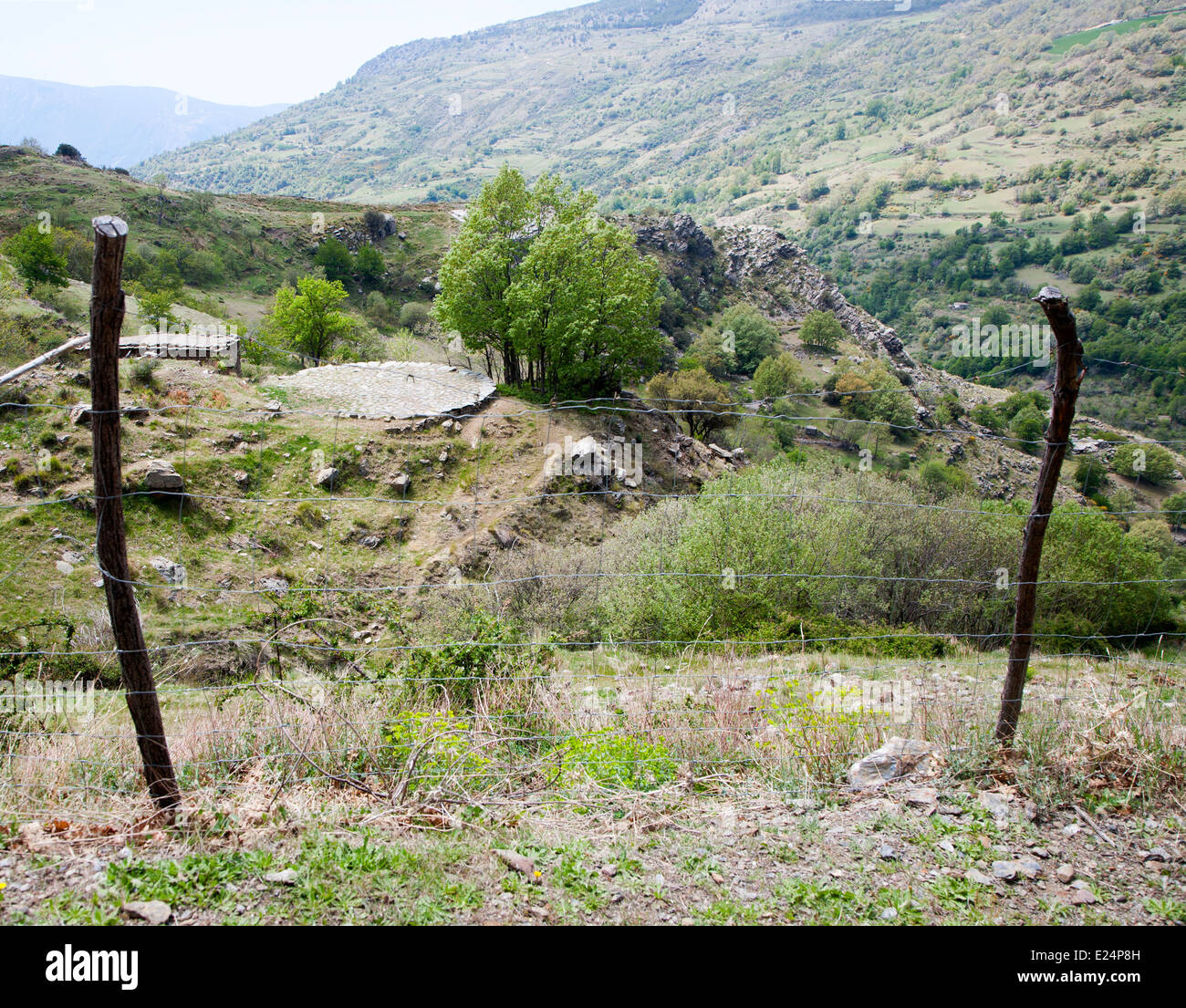 Landscape of the River Rio Poqueira gorge valley, High Alpujarras ...