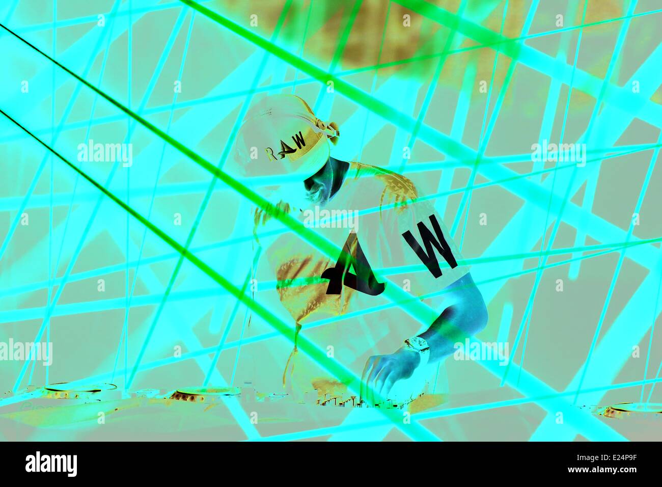 DJ Afrojack performing on stage during the MTV EMA's 2013 at the Ziggo ...