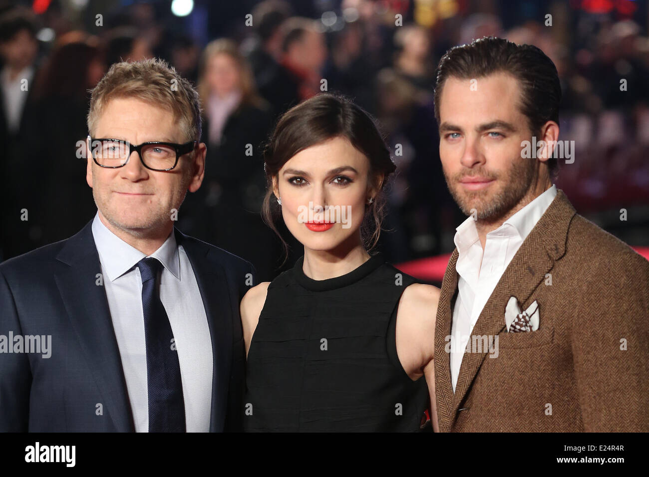 Kenneth Brannagh, Keira Knightley, Chris Pine arriving for the Jack ...