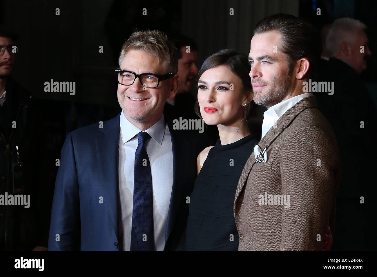Kenneth Brannagh, Keira Knightley, Chris Pine arriving for the Jack ...