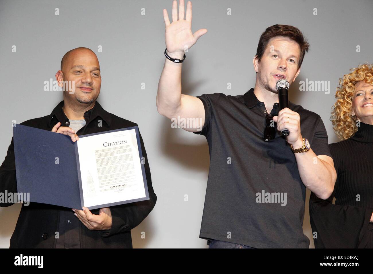 Mark Wahlberg pictured with director Allen Hughes at a special Philly ...